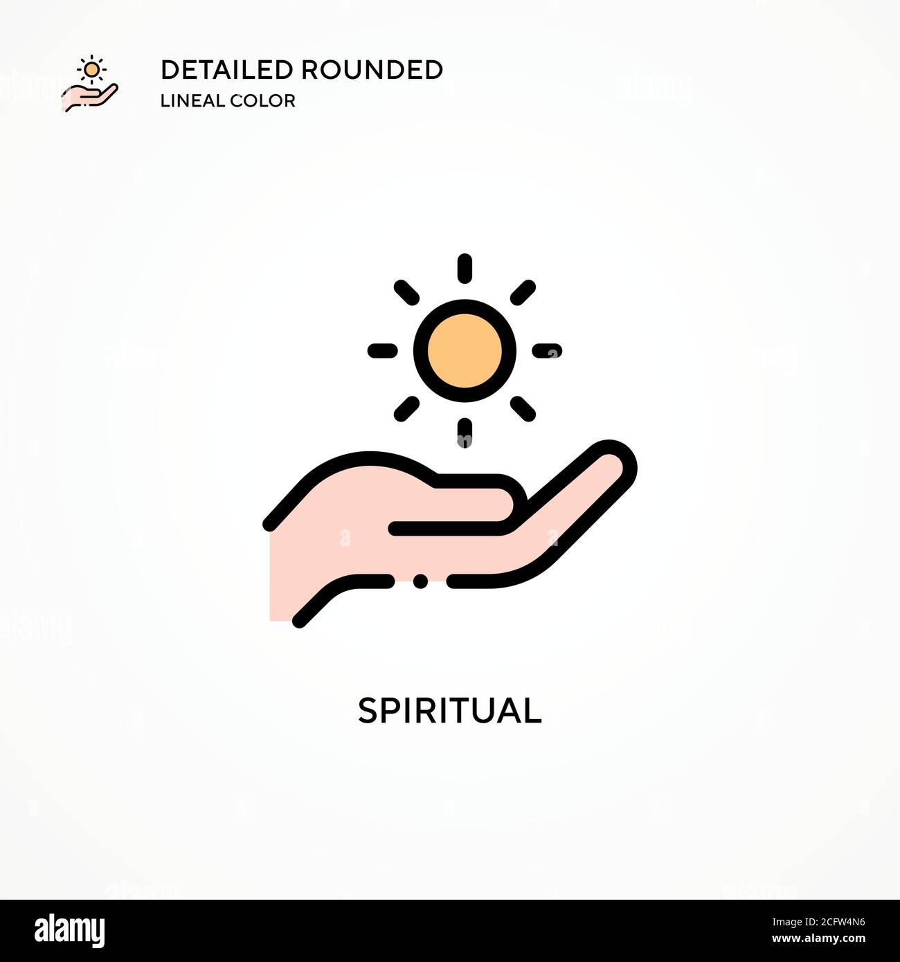 Spiritual vector icon. Modern vector illustration concepts. Easy to ...