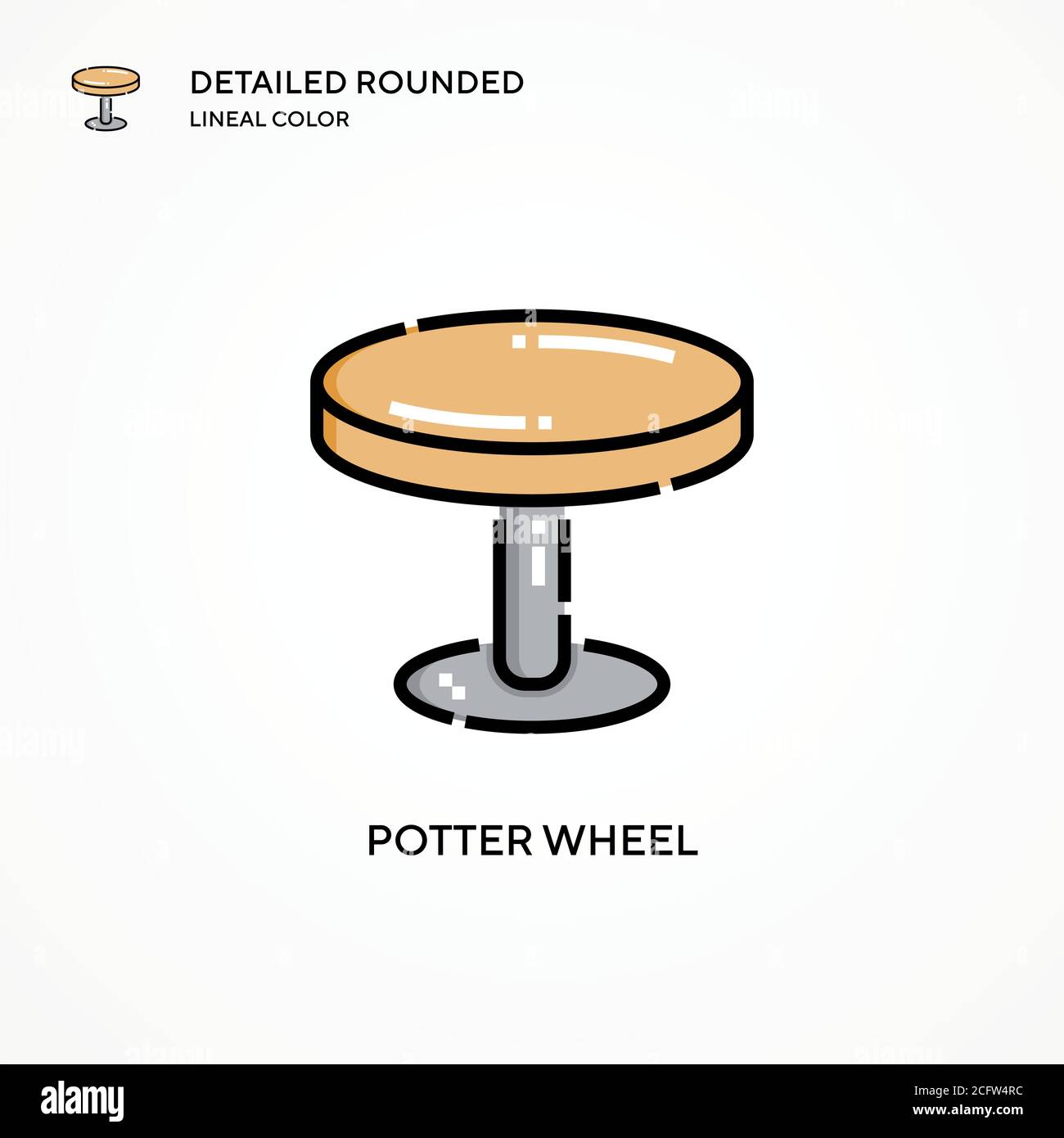 Potter wheel vector icon. Modern vector illustration concepts. Easy to ...
