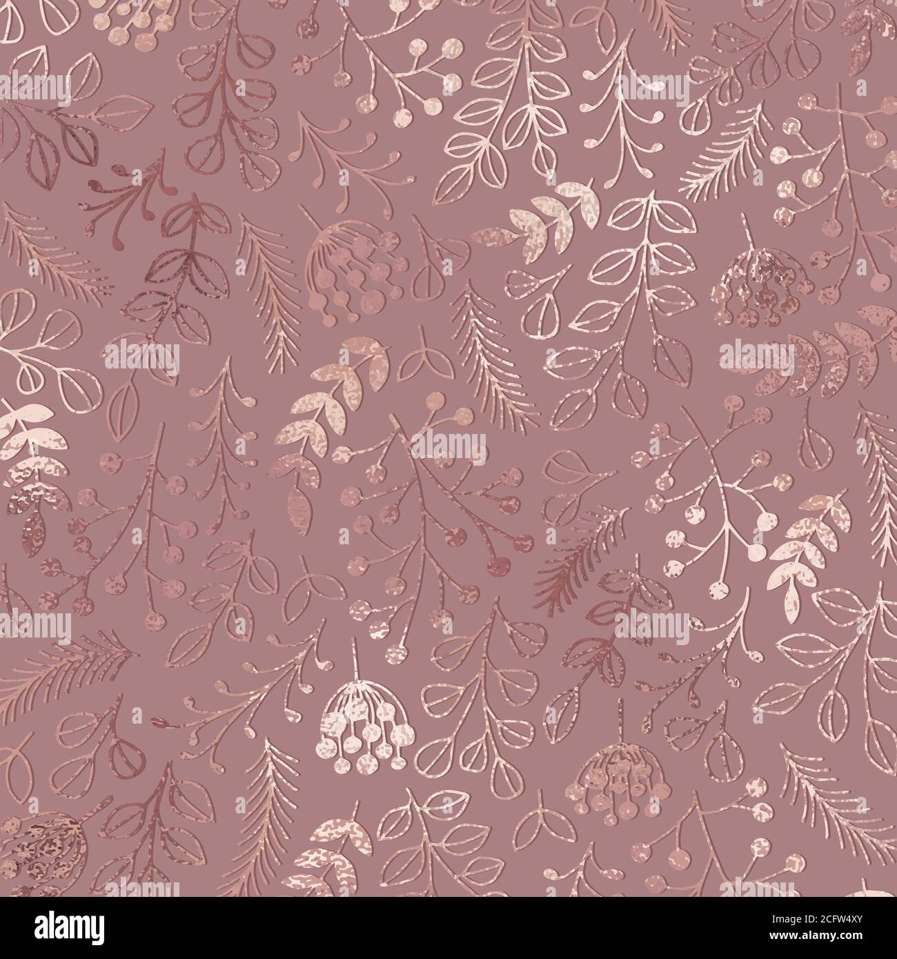 Elegant floral pattern. Rose gold. Vector illustration Stock Vector ...