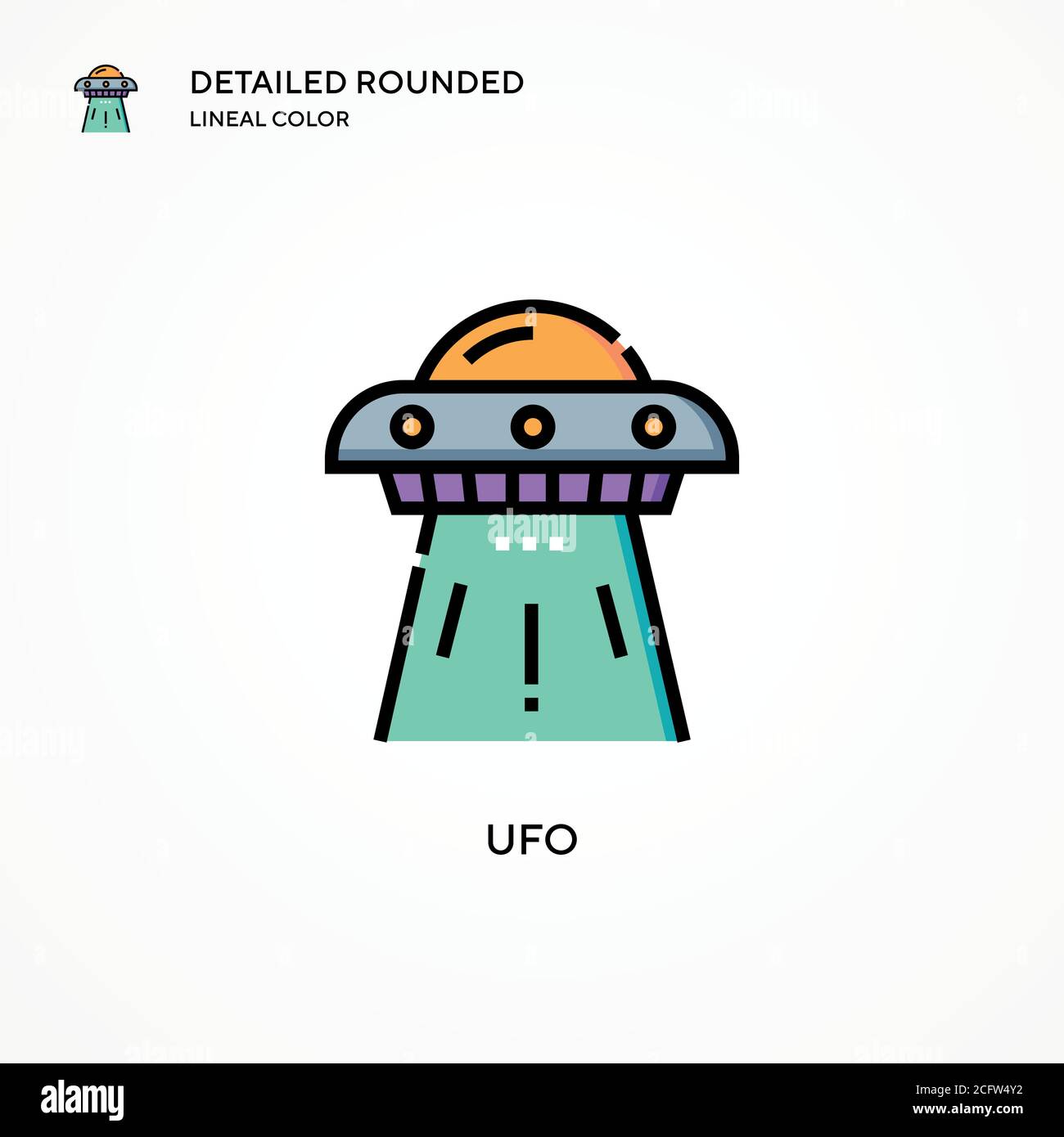 Ufo vector icon. Modern vector illustration concepts. Easy to edit and ...