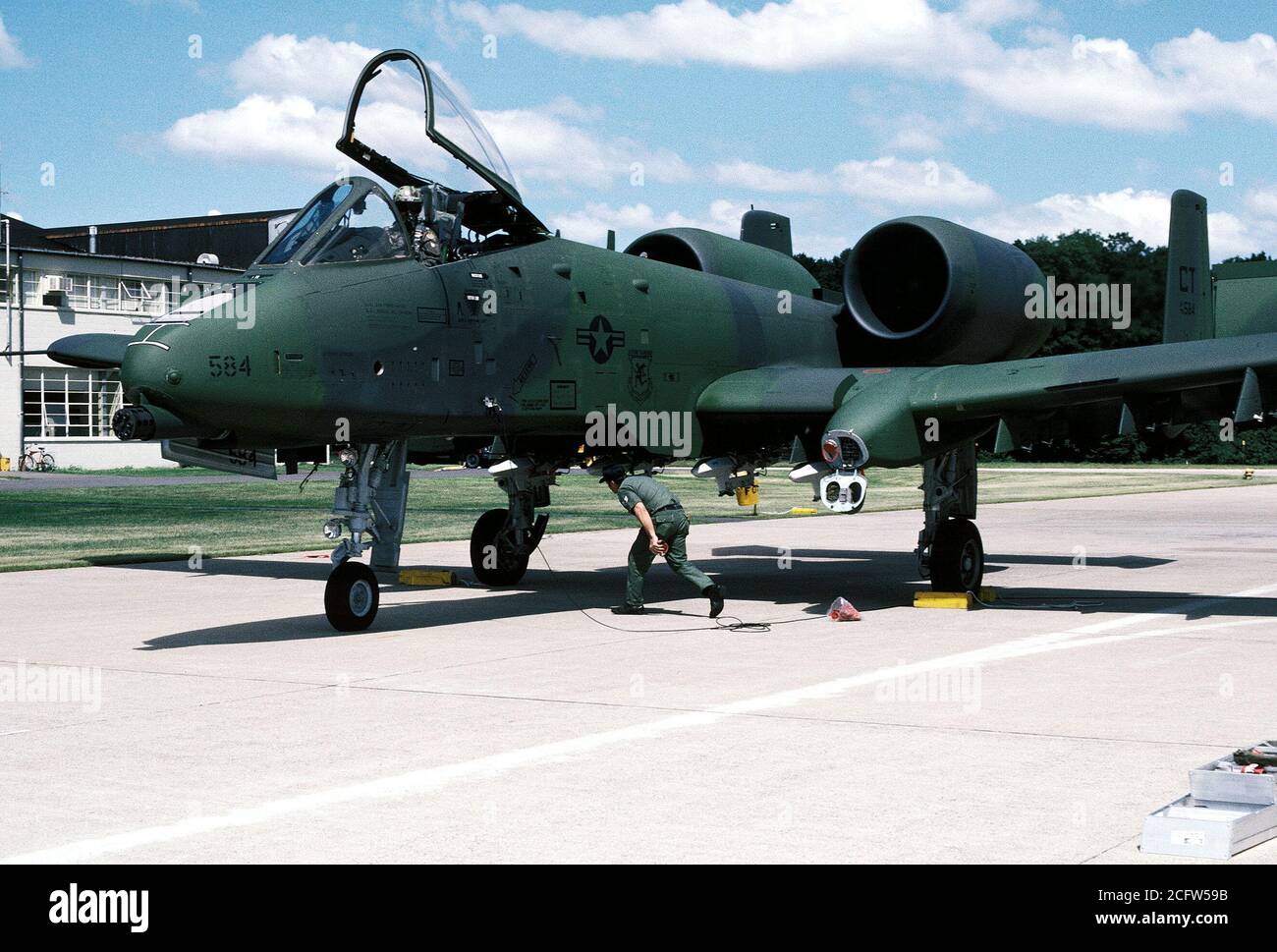1979 - A ground crewman services a Connecticut Air National Guard A-10A ...