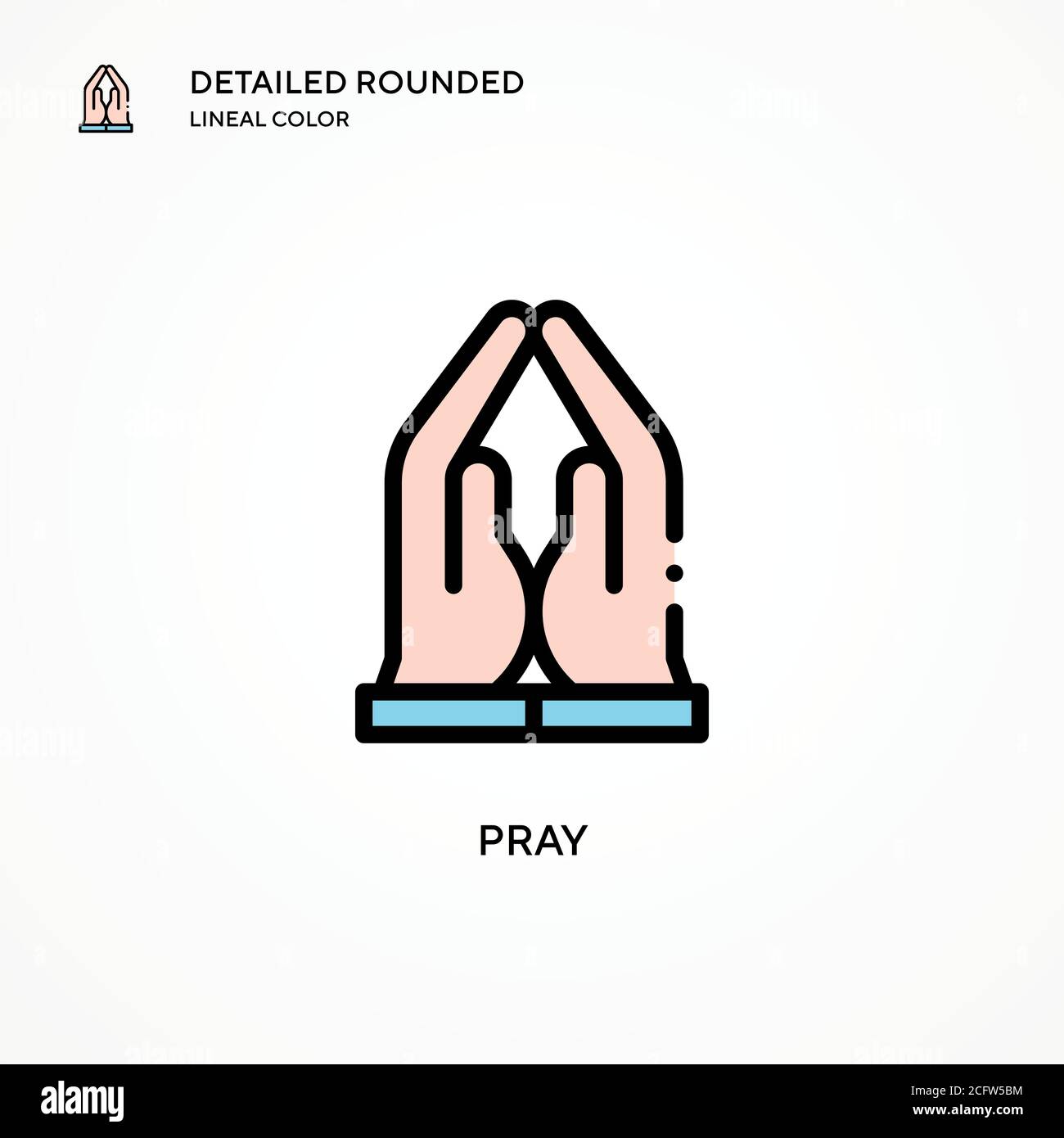Pray vector icon. Modern vector illustration concepts. Easy to edit and ...
