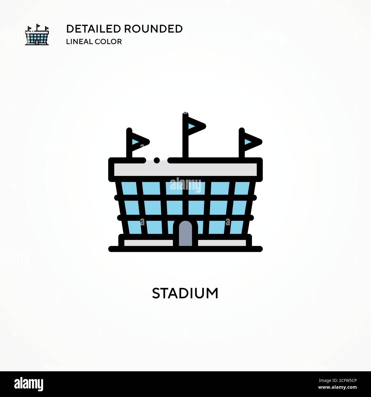 Stadium vector icon. Modern vector illustration concepts. Easy to edit ...