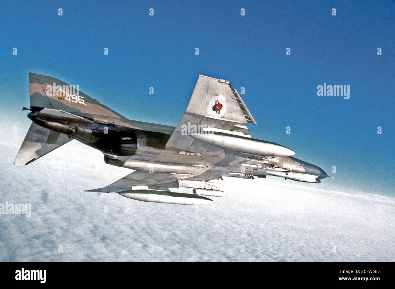 1979 - An air to air right underside view of a Korean air force F-4 ...