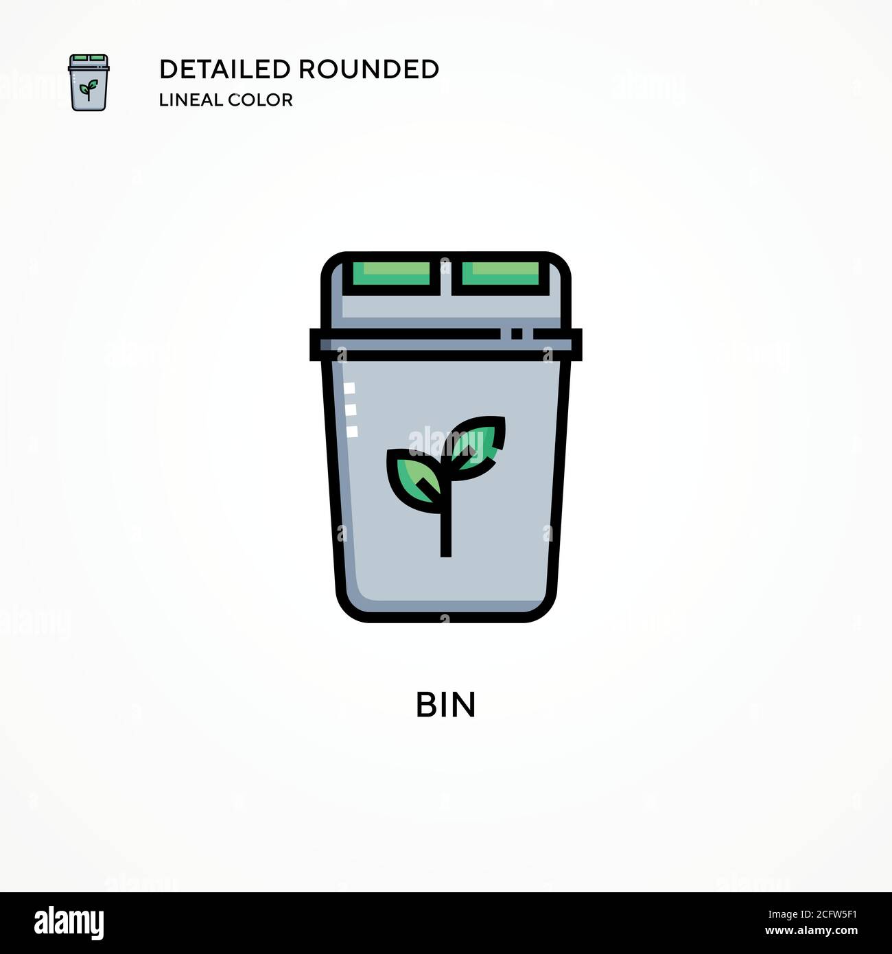 Bin vector icon. Modern vector illustration concepts. Easy to edit and ...