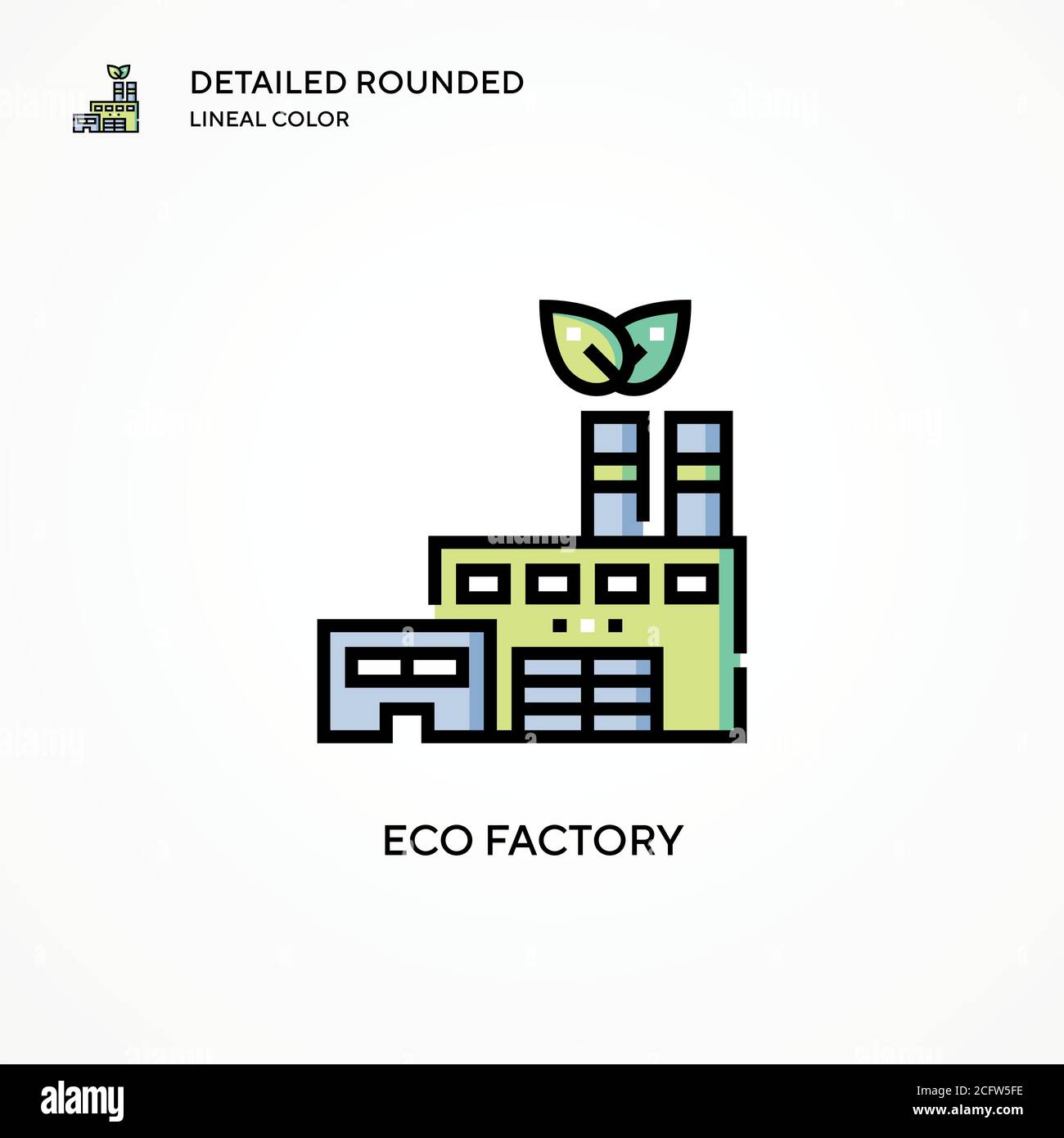 Eco factory vector icon. Modern vector illustration concepts. Easy to ...