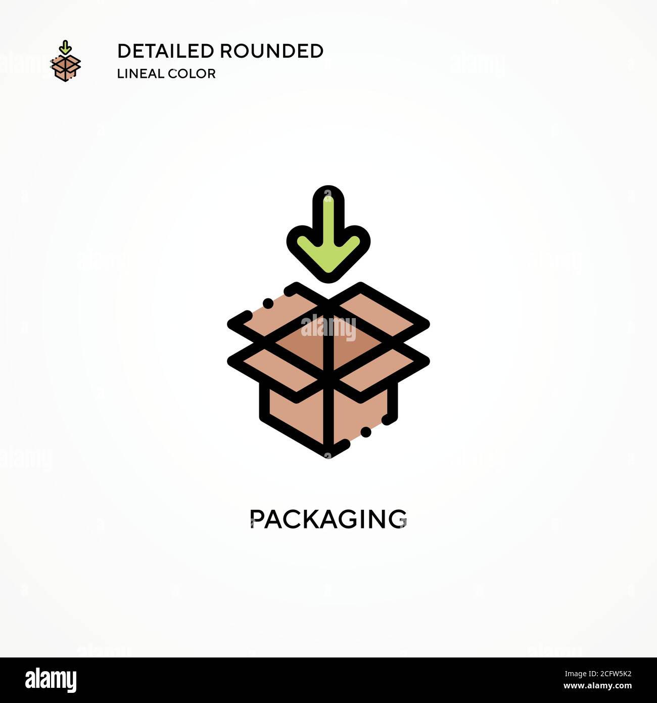 Packaging vector icon. Modern vector illustration concepts. Easy to ...