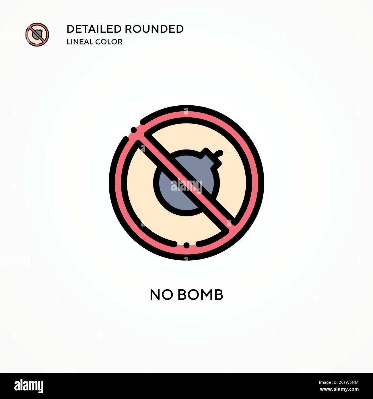 No bomb vector icon. Modern vector illustration concepts. Easy to edit ...