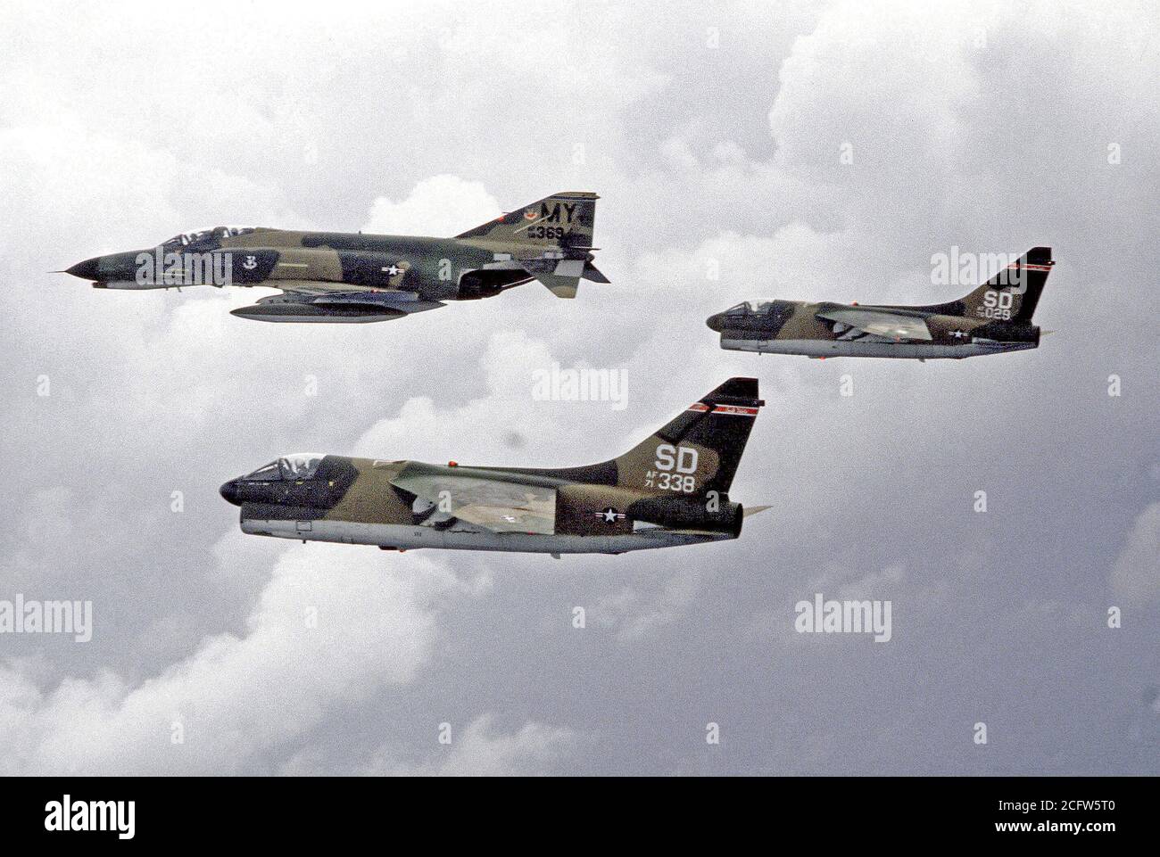 1979 - An air-to-air left side view of an F-4E Phantom II aircraft from ...