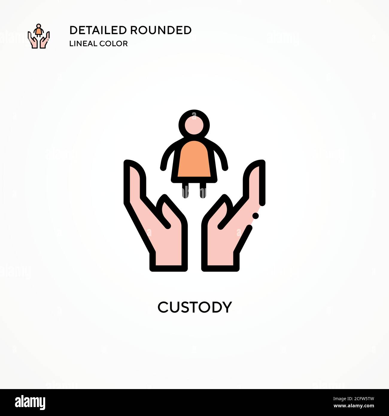 Custody vector icon. Modern vector illustration concepts. Easy to edit ...