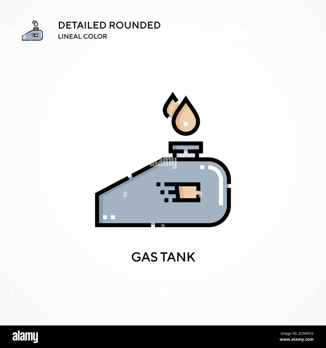 Gas tank vector icon. Modern vector illustration concepts. Easy to edit ...