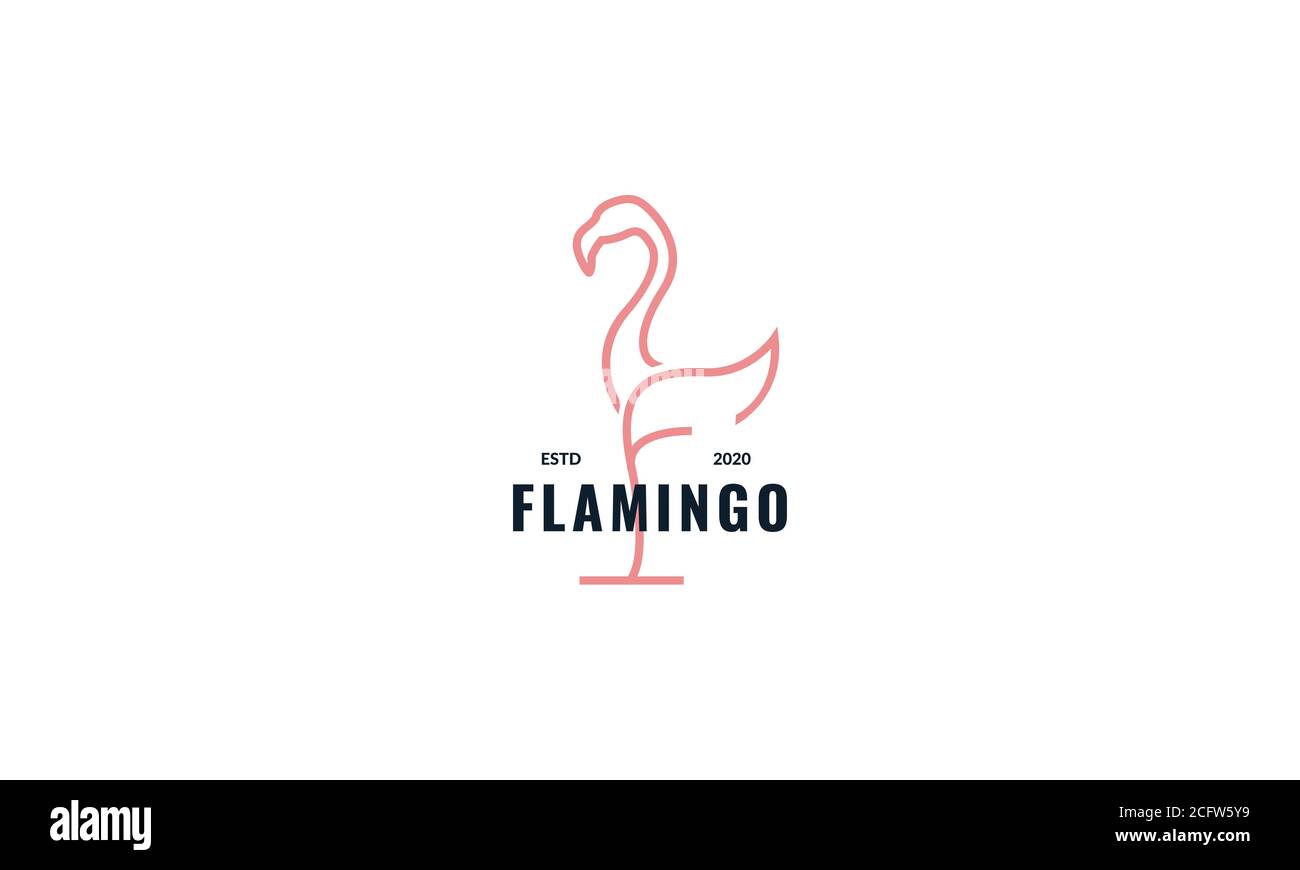 letter F flamingo logo design Stock Vector Image & Art - Alamy