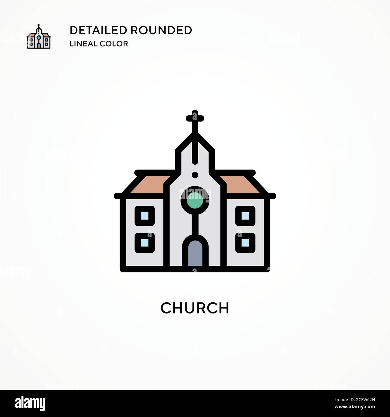 Church vector icon. Modern vector illustration concepts. Easy to edit ...