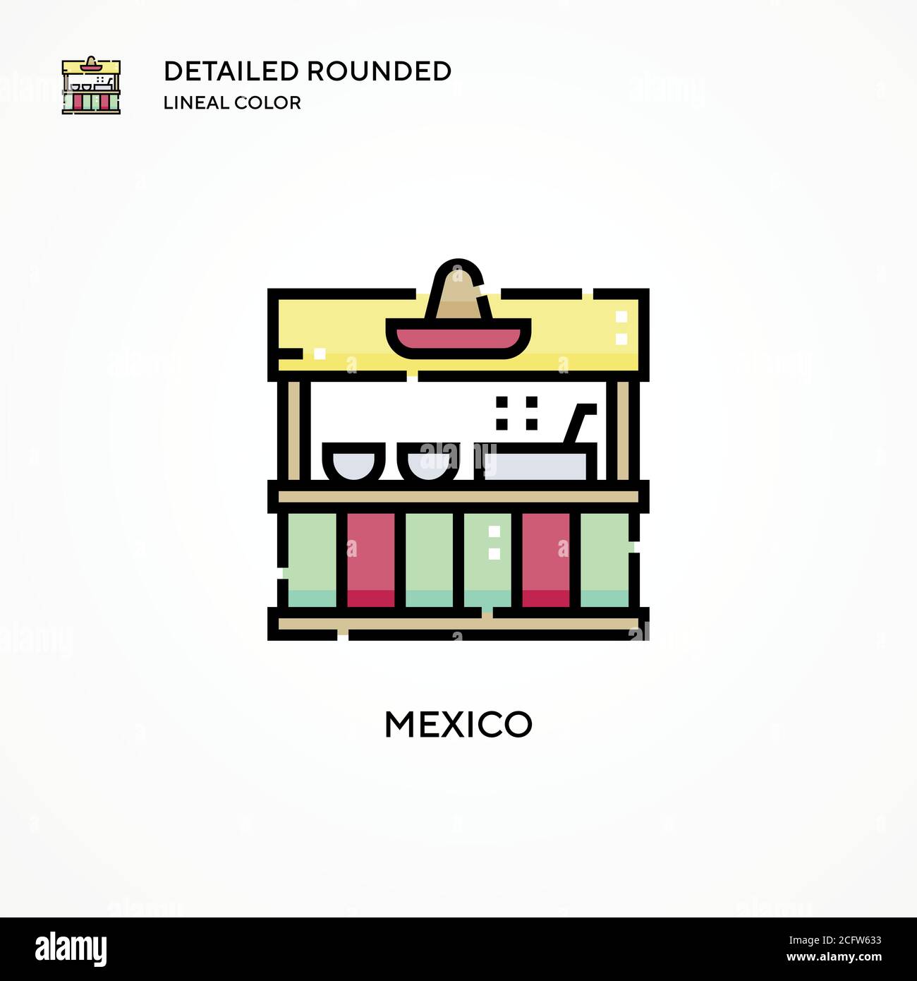 Mexico vector icon. Modern vector illustration concepts. Easy to edit ...