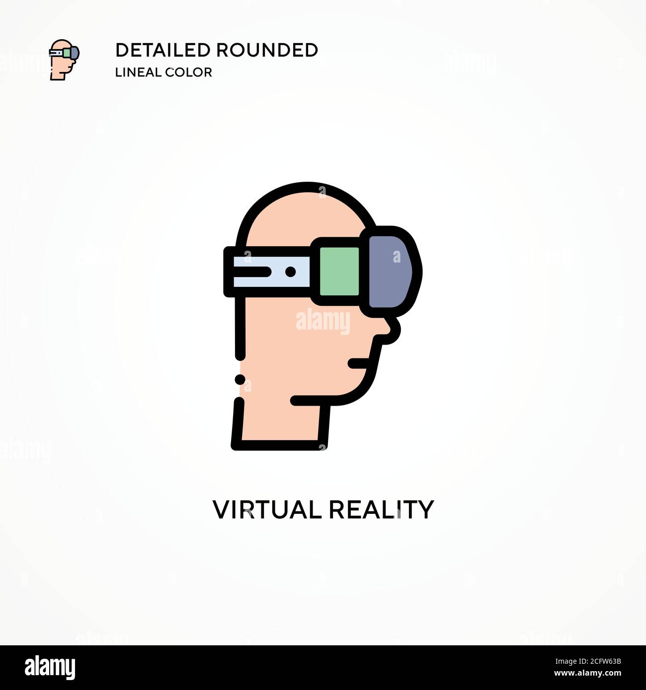 Virtual reality vector icon. Modern vector illustration concepts. Easy ...