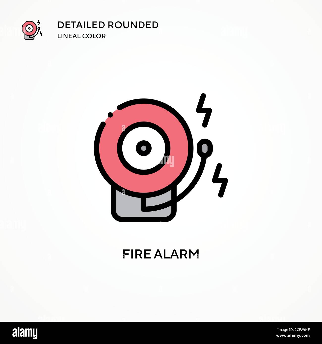 Fire alarm vector icon. Modern vector illustration concepts. Easy to ...