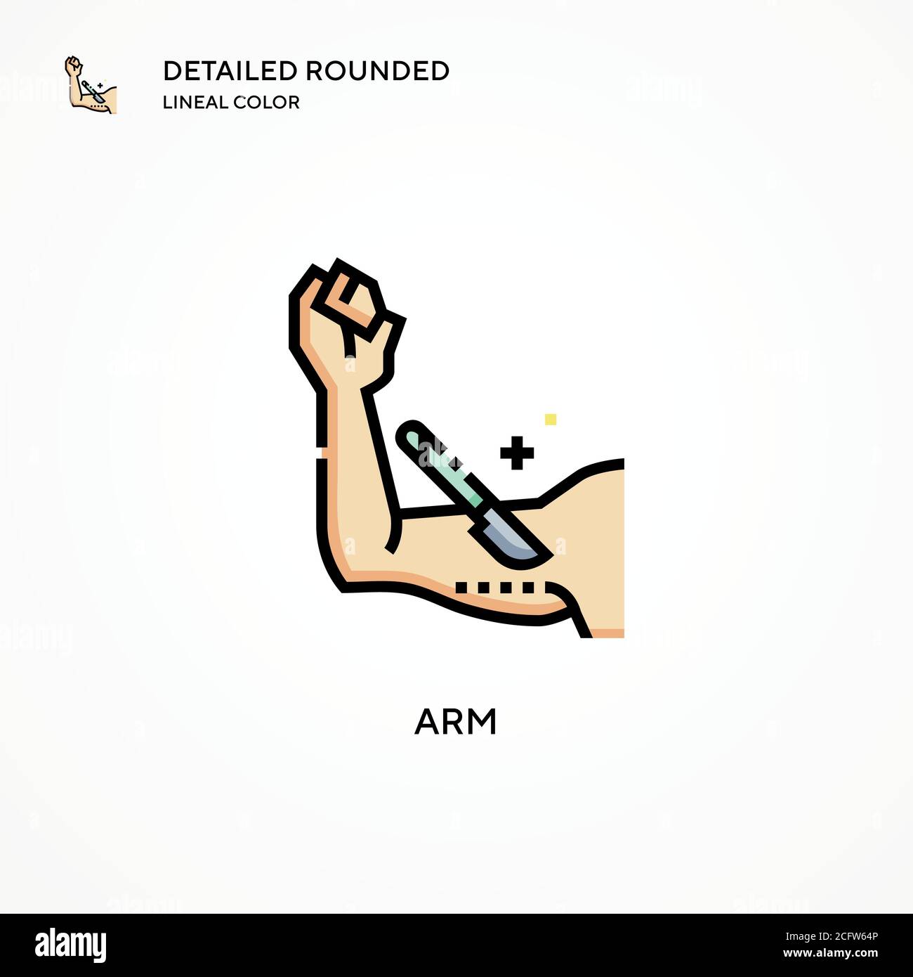 Arm vector icon. Modern vector illustration concepts. Easy to edit and ...