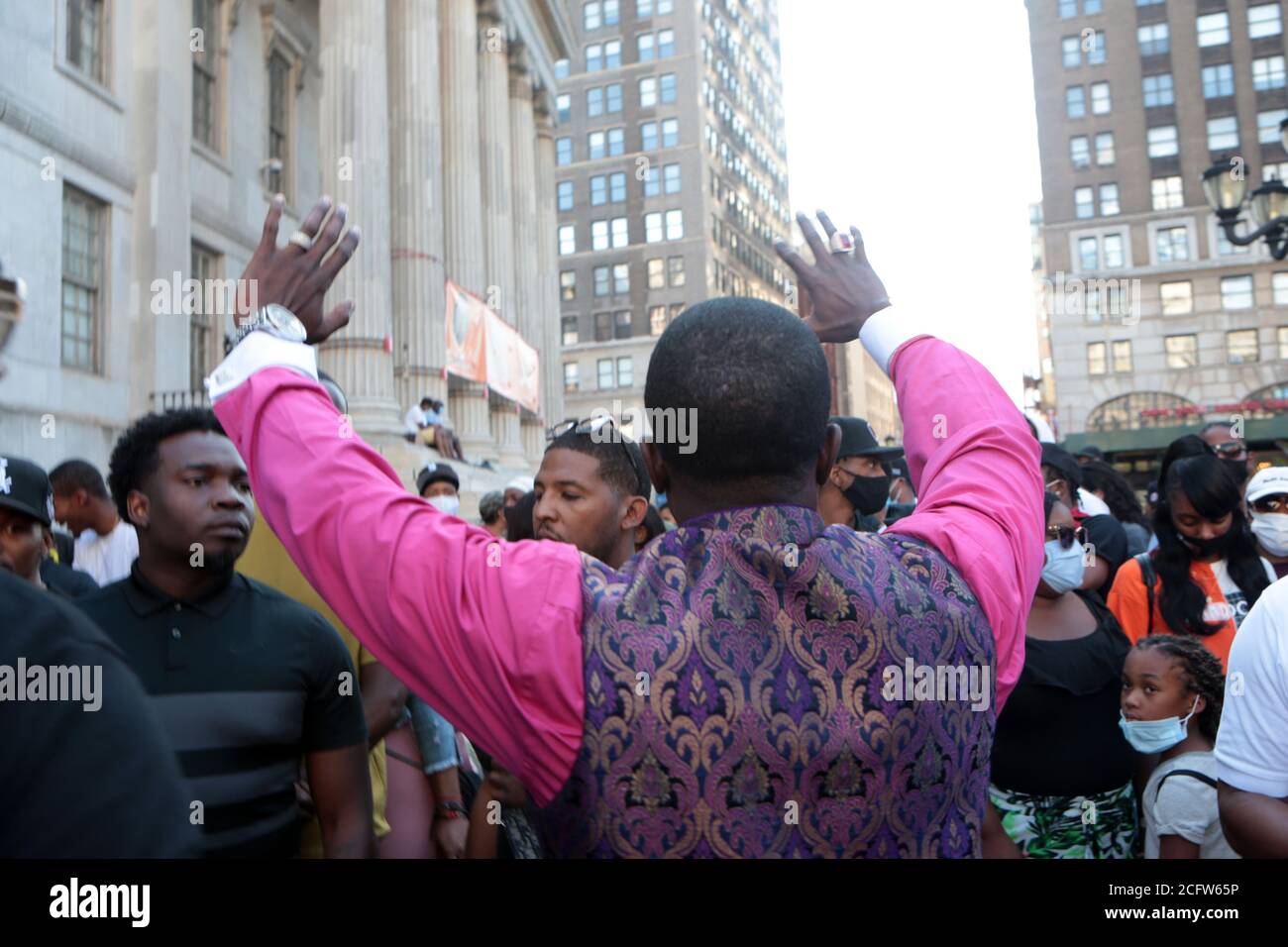BROOKLYN, NEW YORK : SEPTEMBER 7, 2020- Bishop Lamor Whitehead, NYPD ...