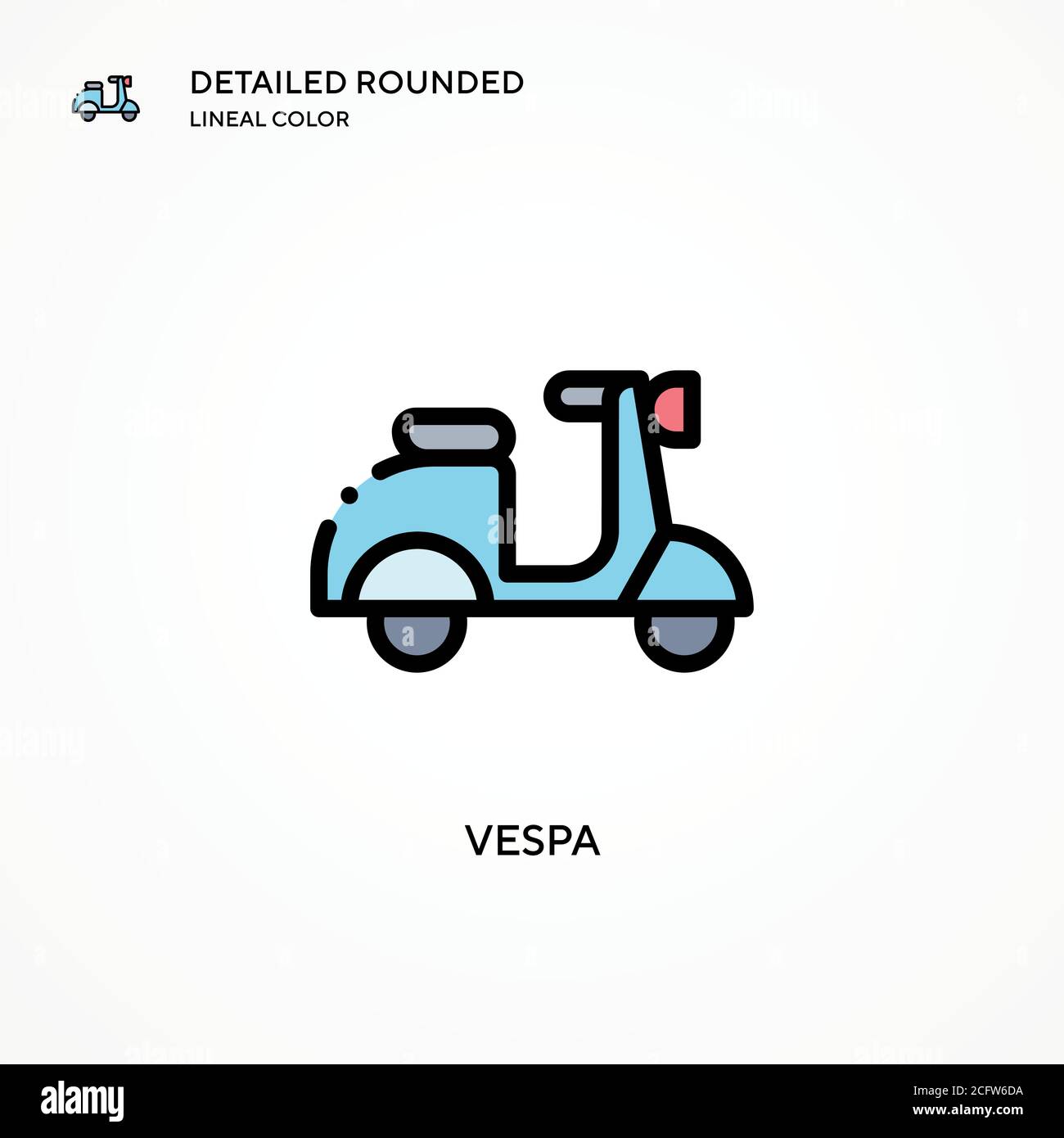 Vespa vector icon. Modern vector illustration concepts. Easy to edit ...