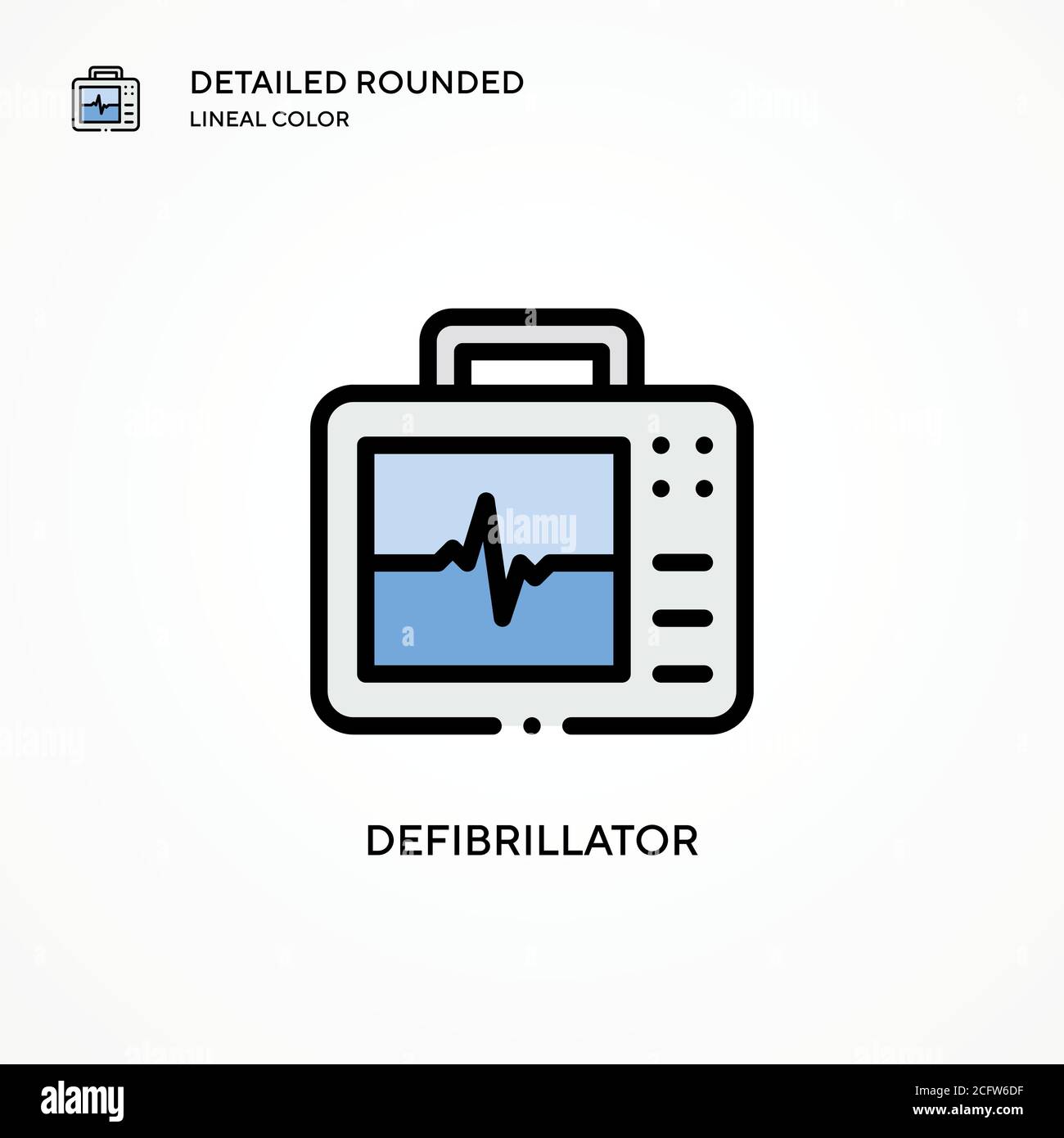 Defibrillator vector icon. Modern vector illustration concepts. Easy to ...