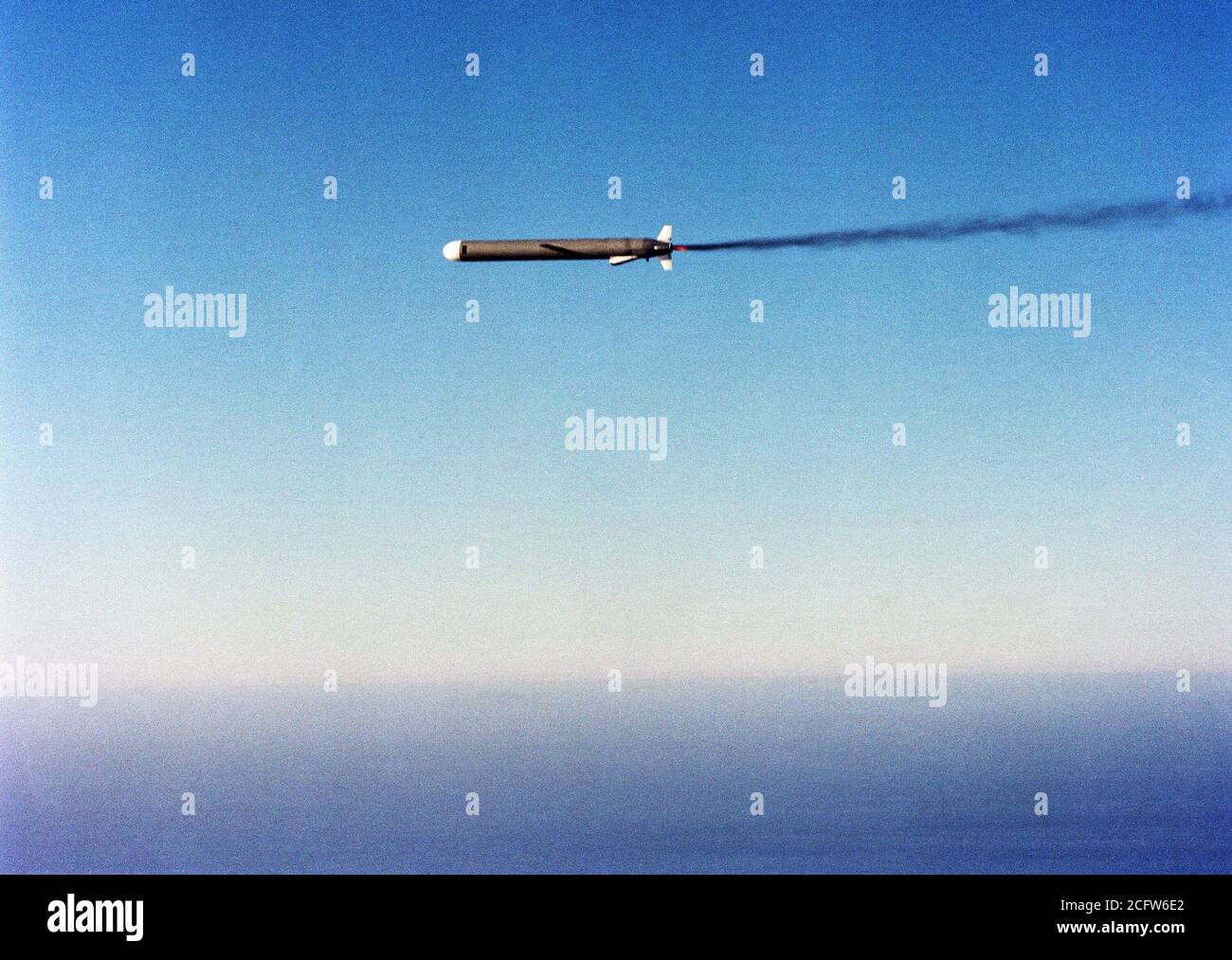 1979 - A left side view of an AGM-109 Tomahawk air-launched cruise ...