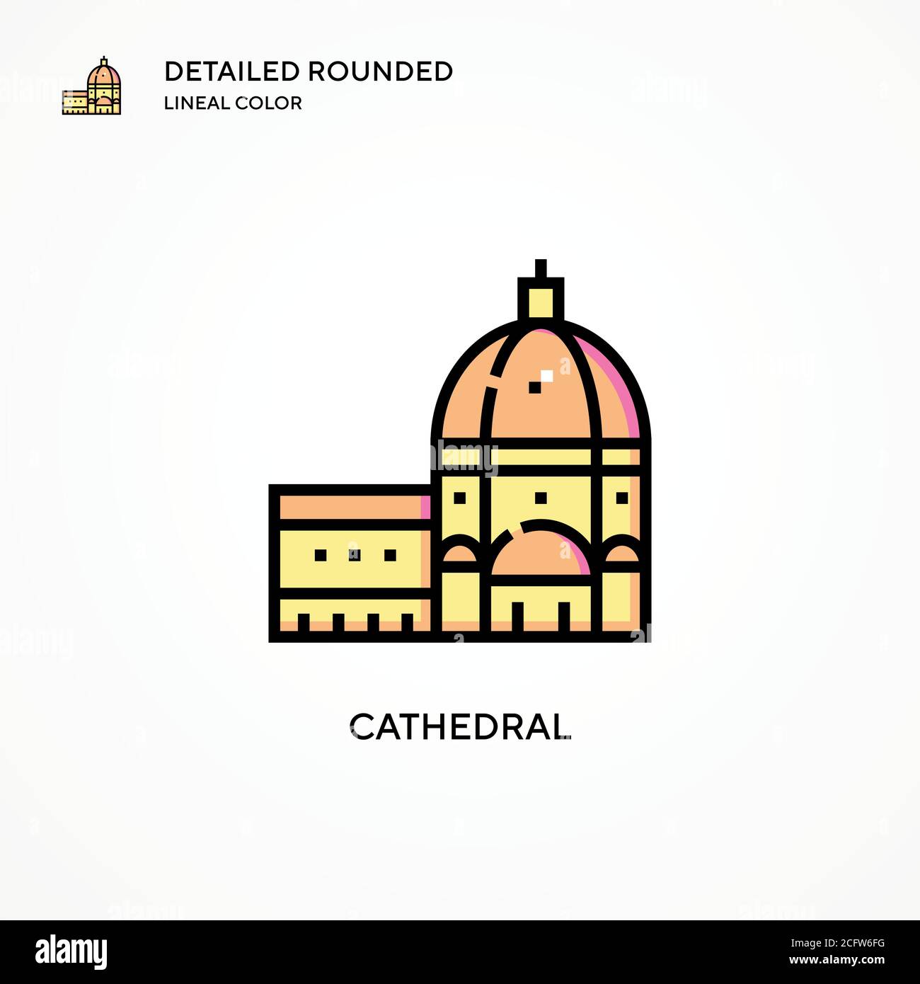 Cathedral vector icon. Modern vector illustration concepts. Easy to ...