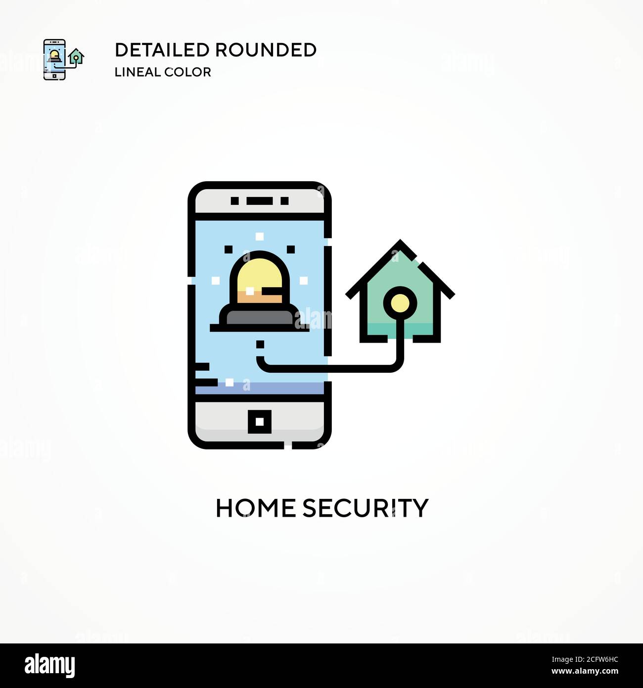 Home security vector icon. Modern vector illustration concepts. Easy to ...