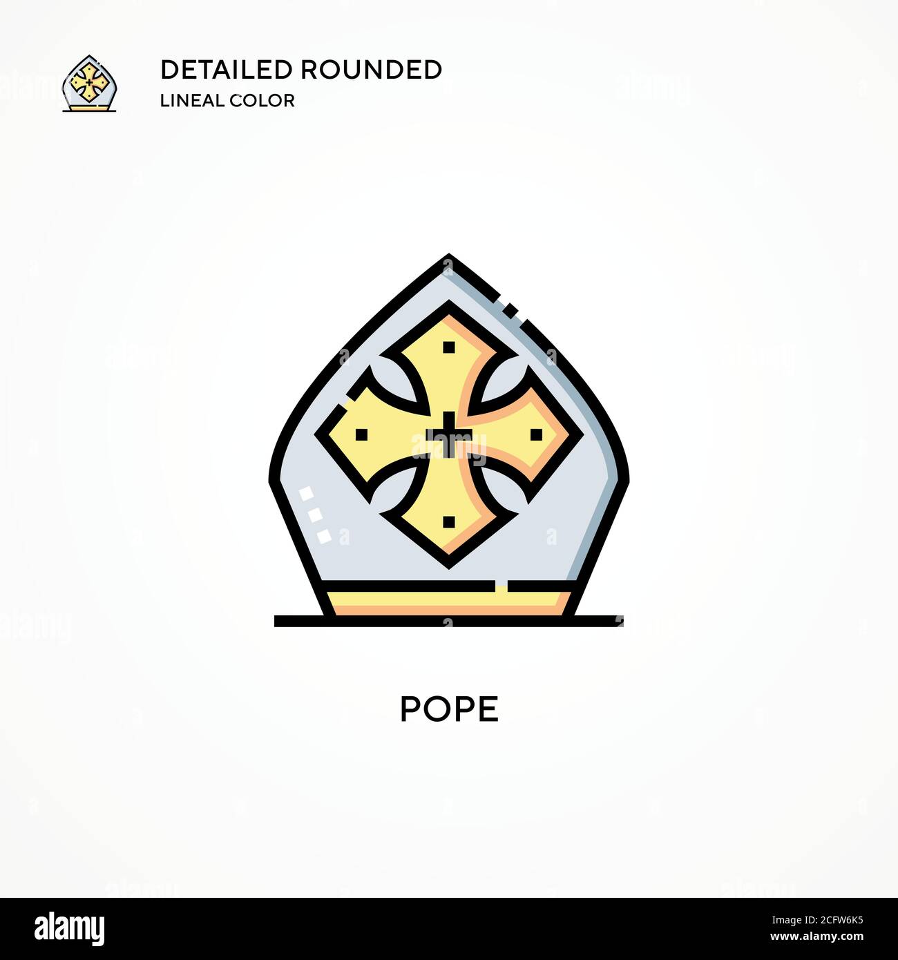 Popes cross Stock Vector Images - Alamy
