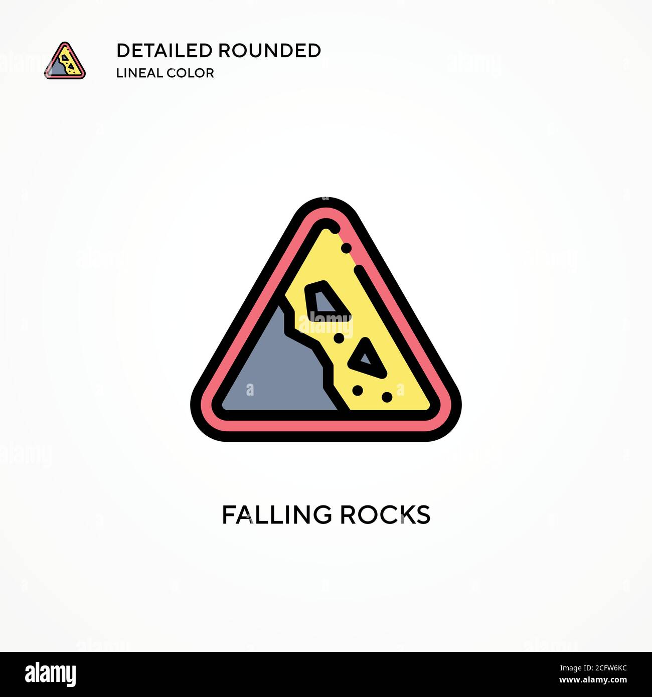 Rock fall landslide Stock Vector Images - Alamy