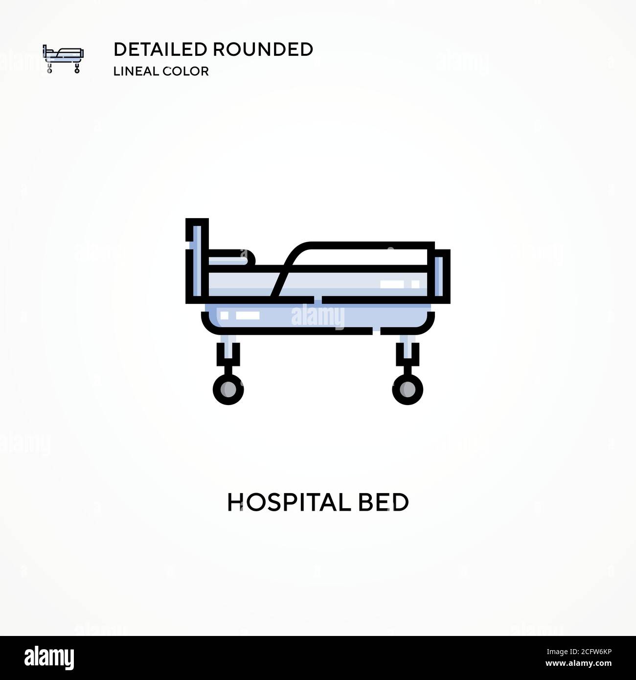 Hospital bed vector icon. Modern vector illustration concepts. Easy to ...