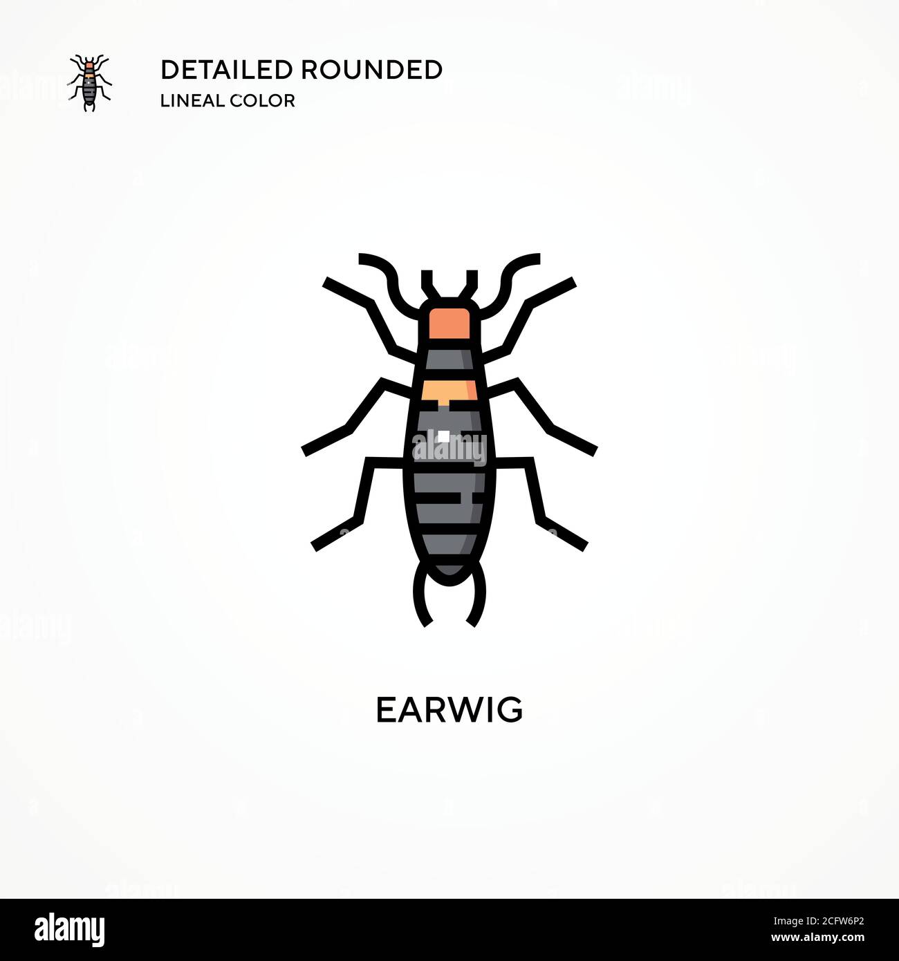 Earwig vector icon. Modern vector illustration concepts. Easy to edit ...