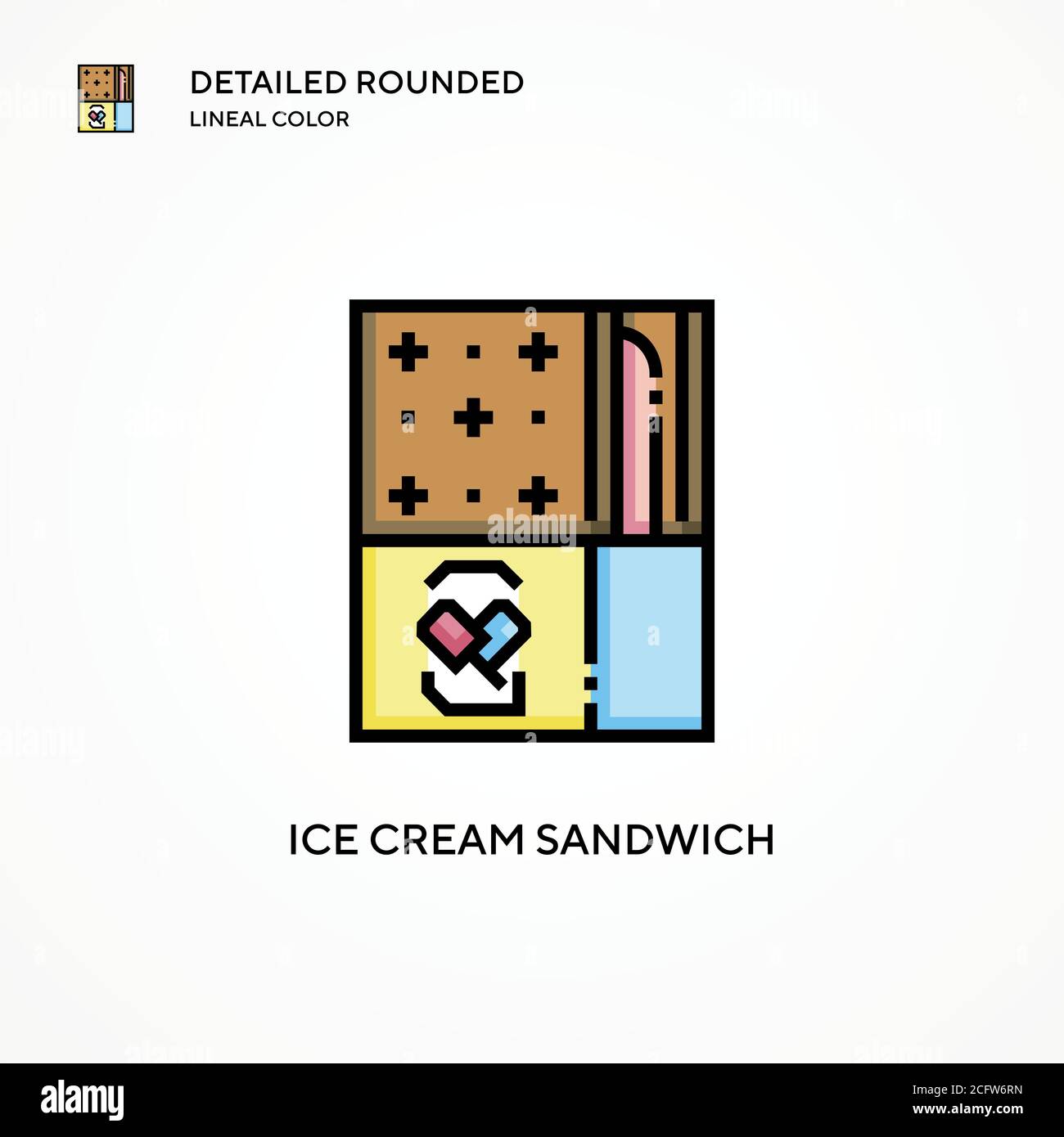 Ice cream sandwich vector icon. Modern vector illustration concepts ...