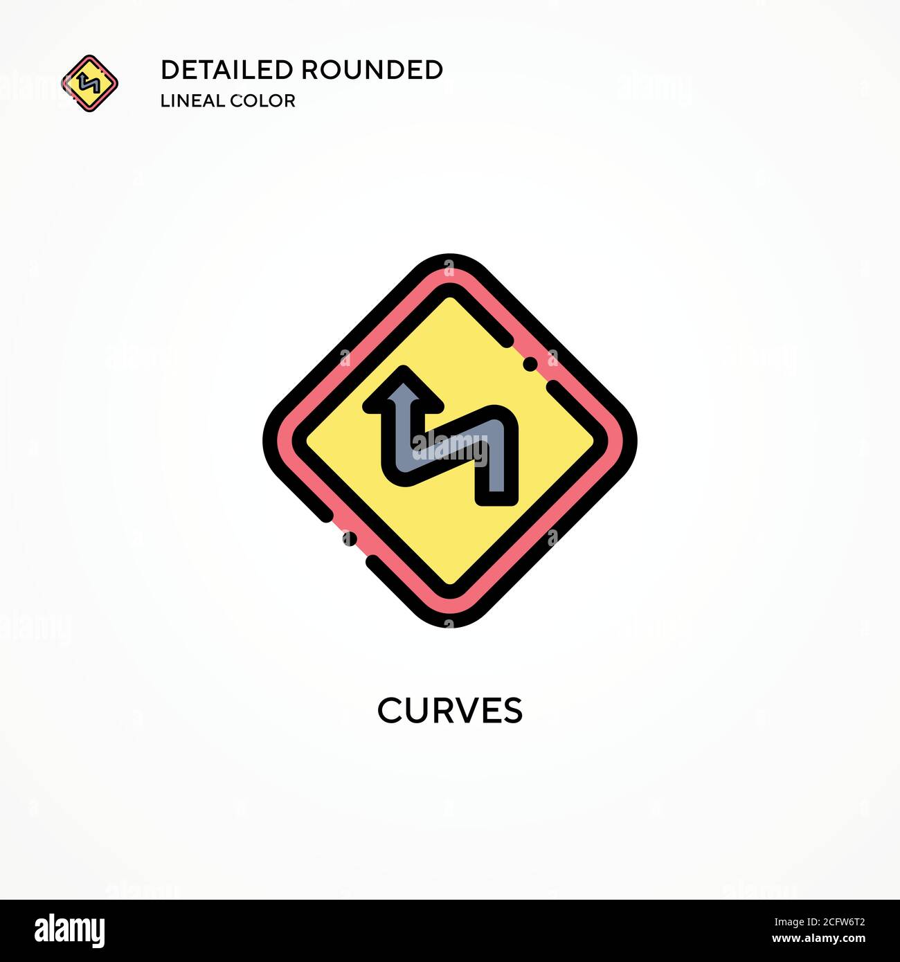 Curves vector icon. Modern vector illustration concepts. Easy to edit ...