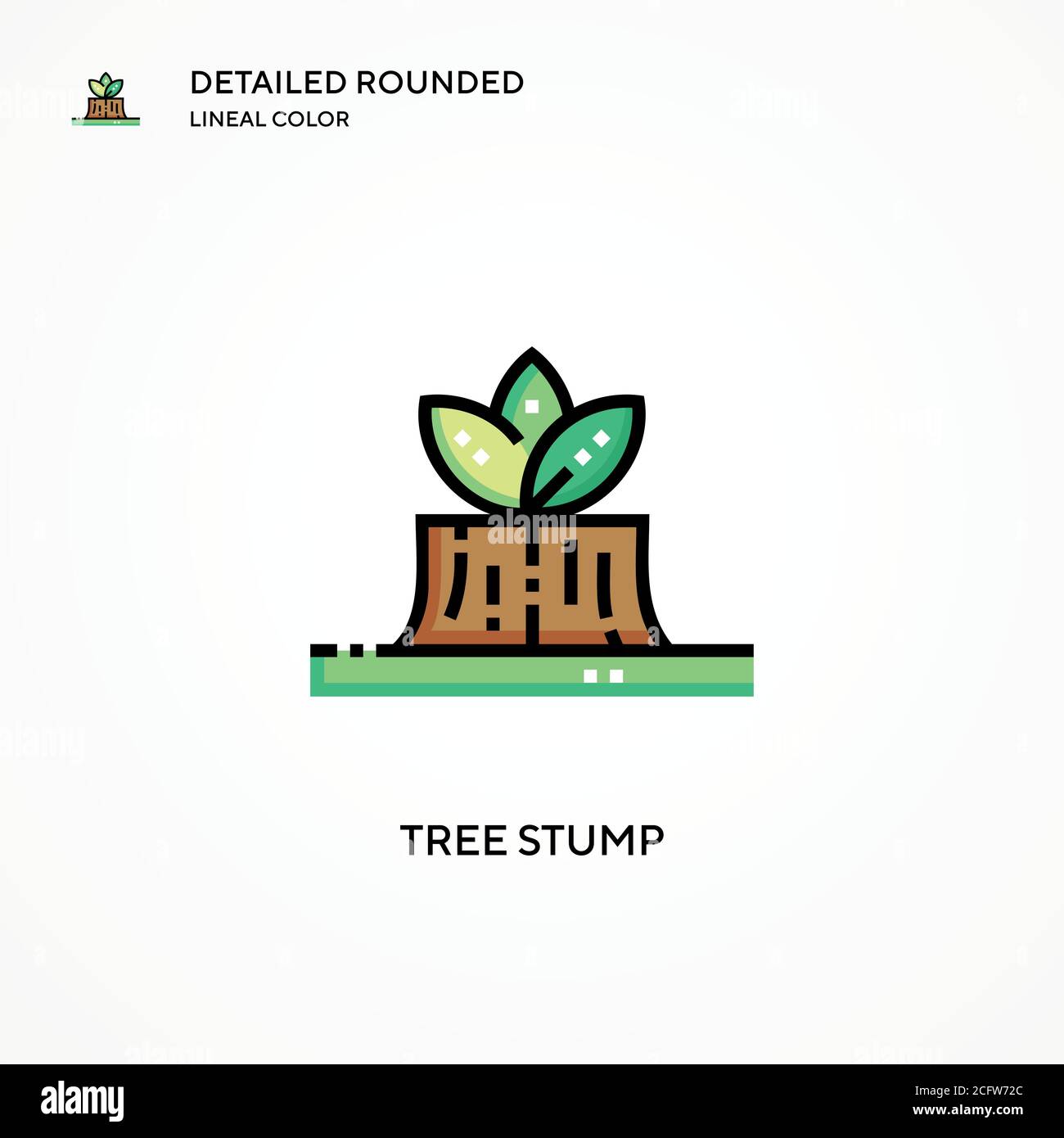 Tree stump vector icon. Modern vector illustration concepts. Easy to ...