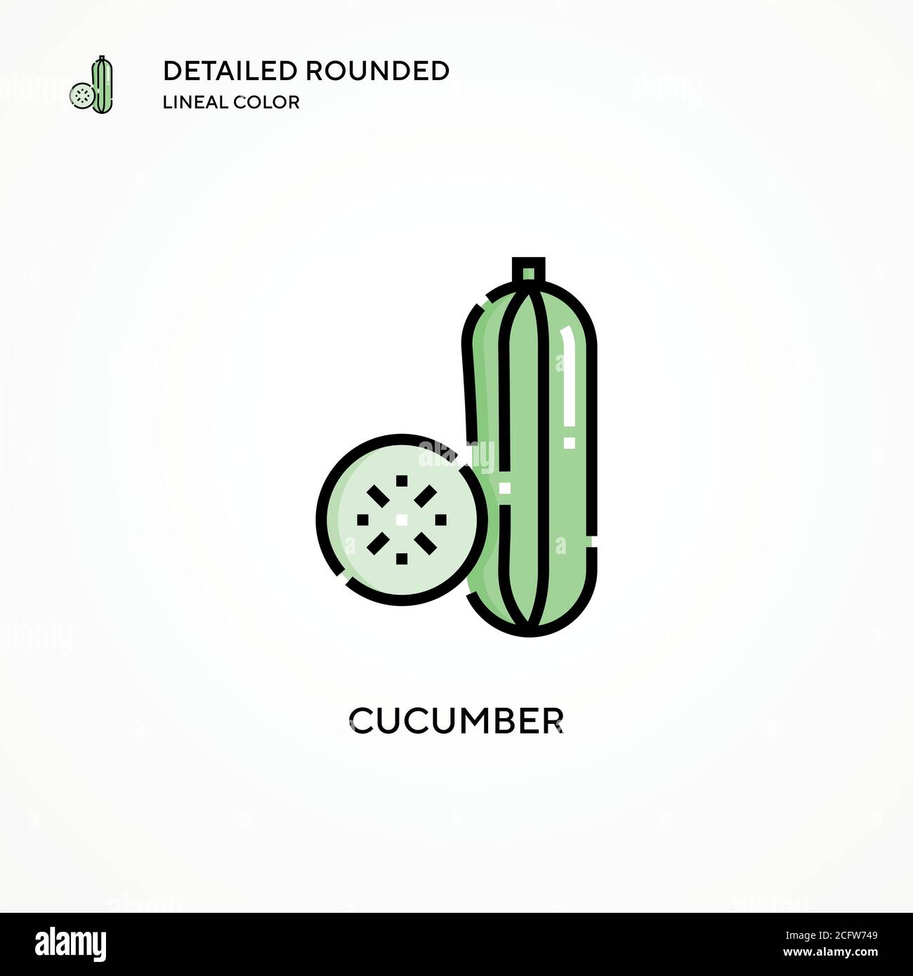 Cucumber vector icon. Modern vector illustration concepts. Easy to edit ...