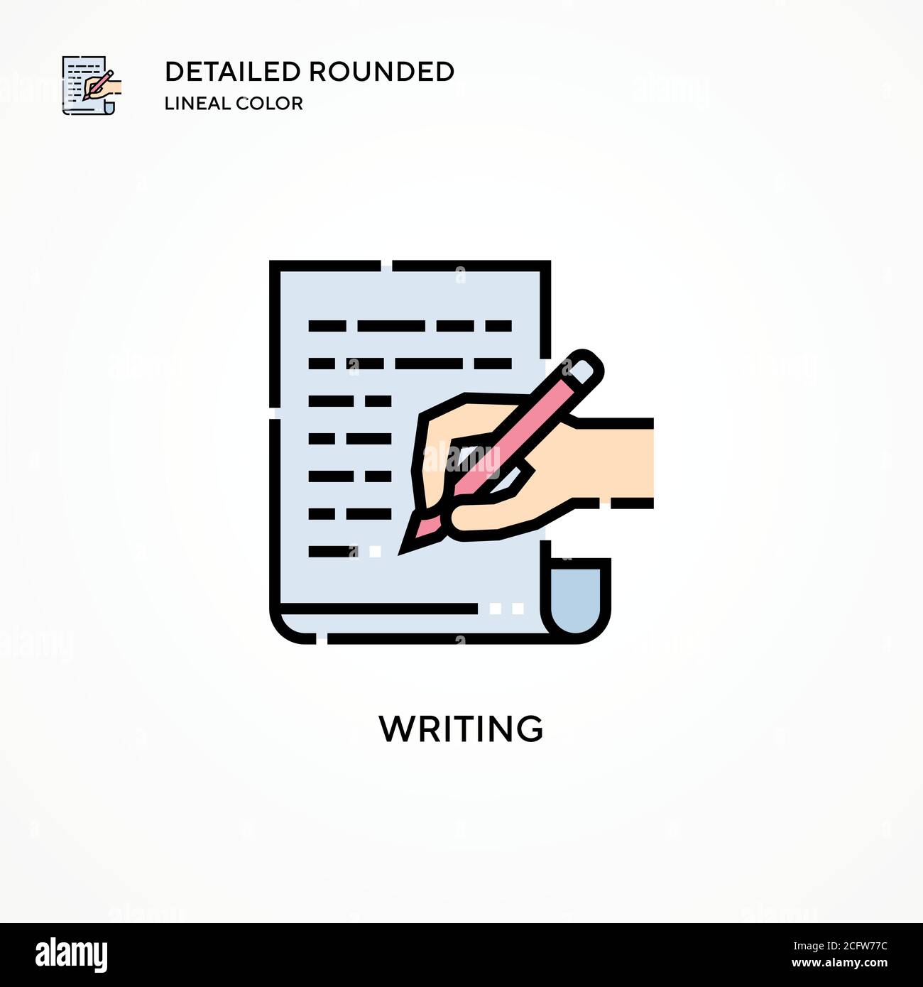 Writing vector icon. Modern vector illustration concepts. Easy to edit ...