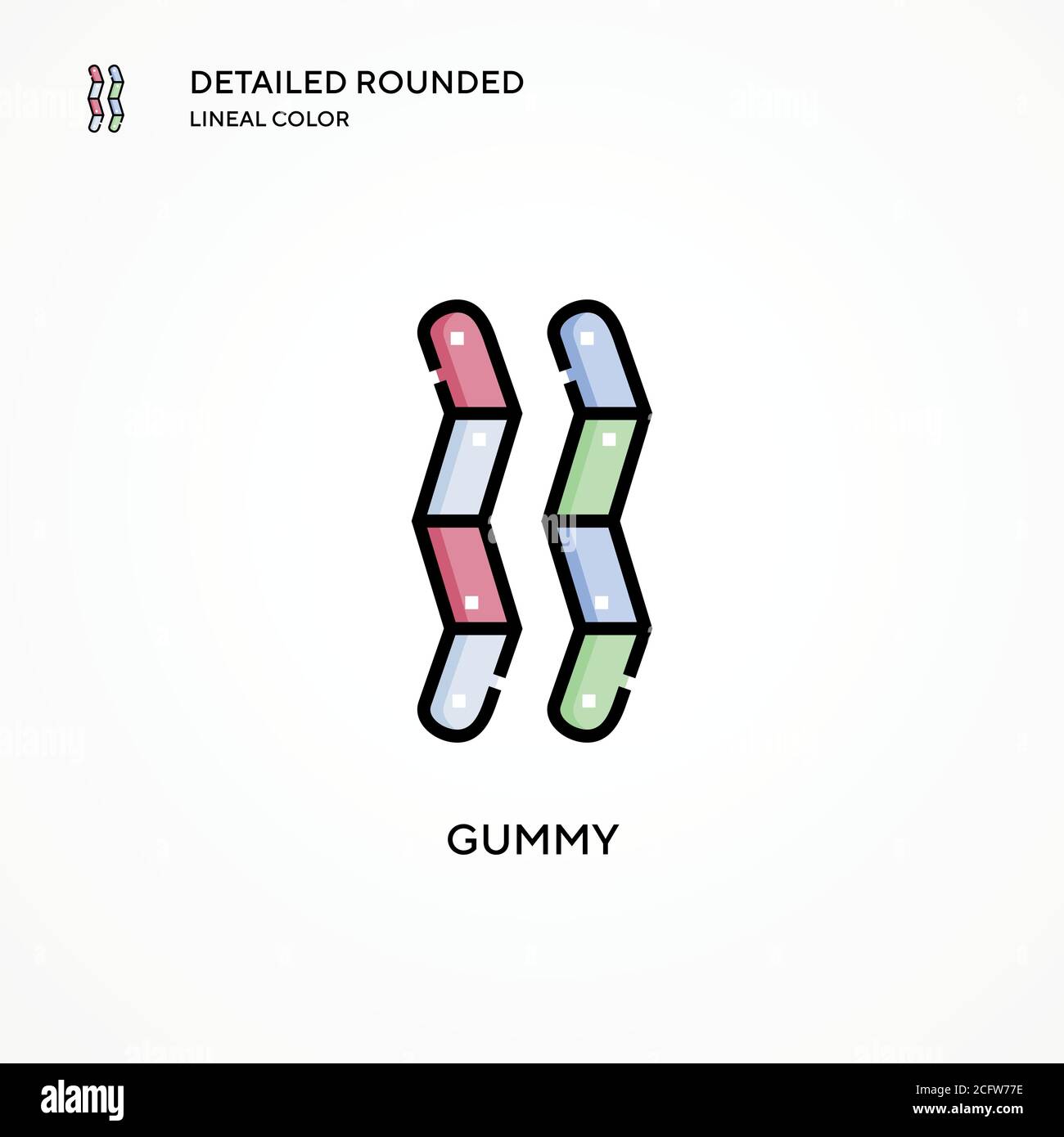 Gummy vector icon. Modern vector illustration concepts. Easy to edit ...