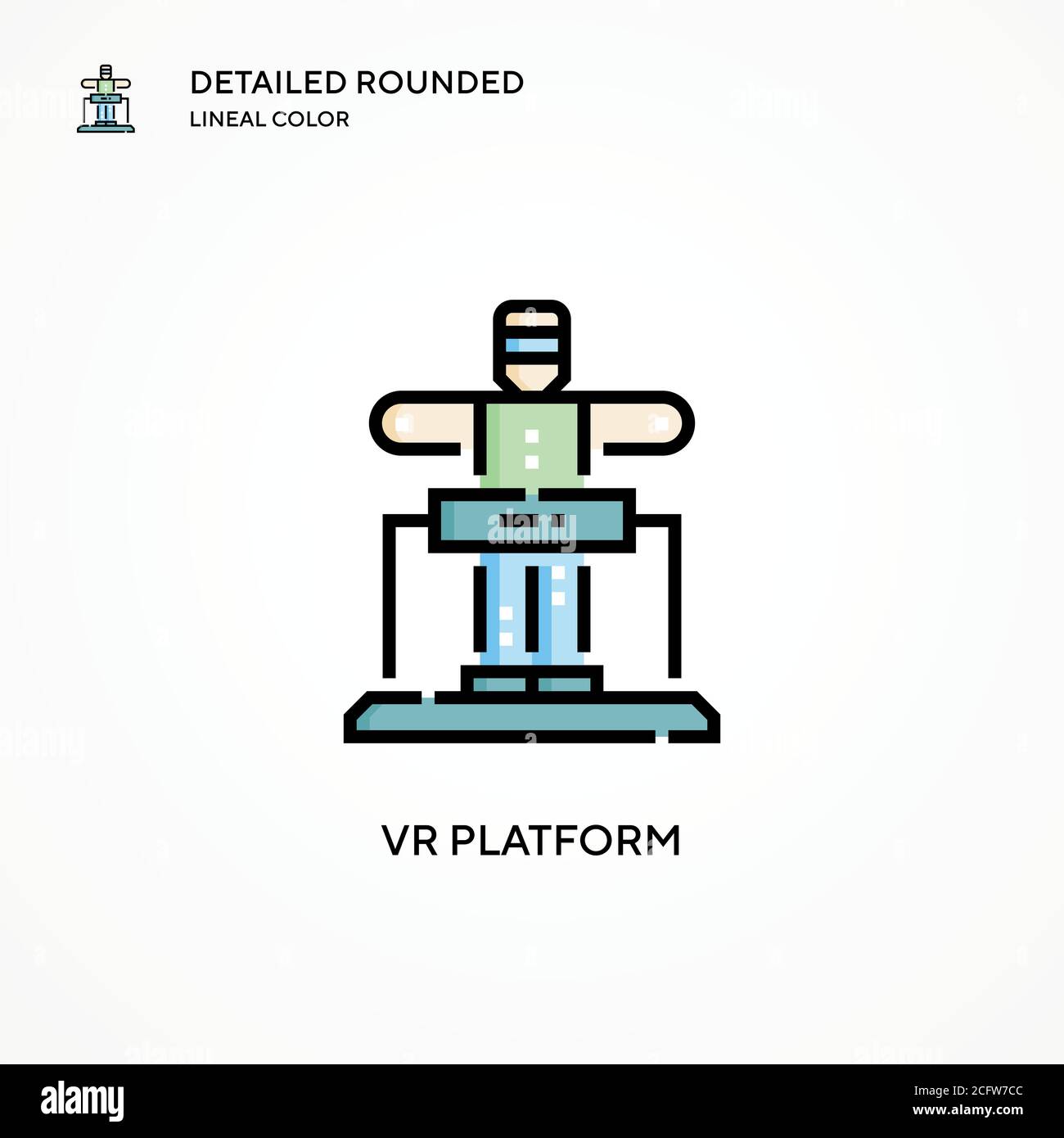 Vr platform vector icon. Modern vector illustration concepts. Easy to ...