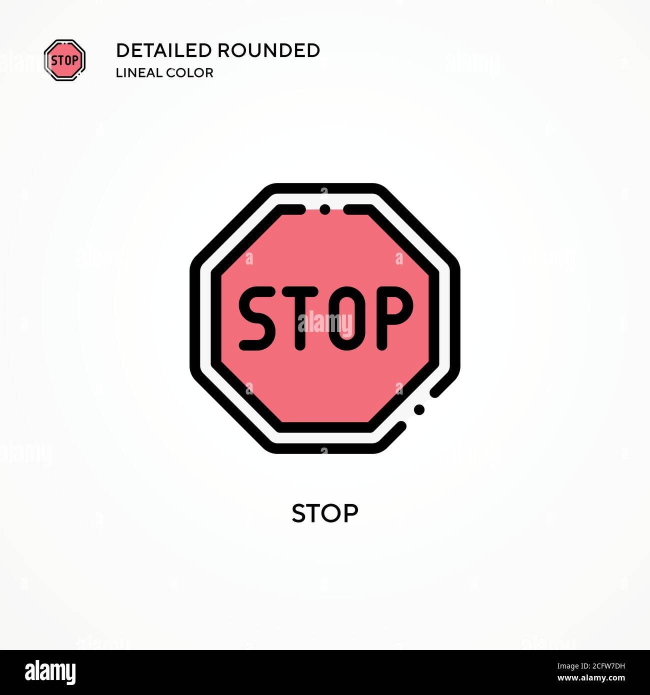 Stop vector icon. Modern vector illustration concepts. Easy to edit and ...