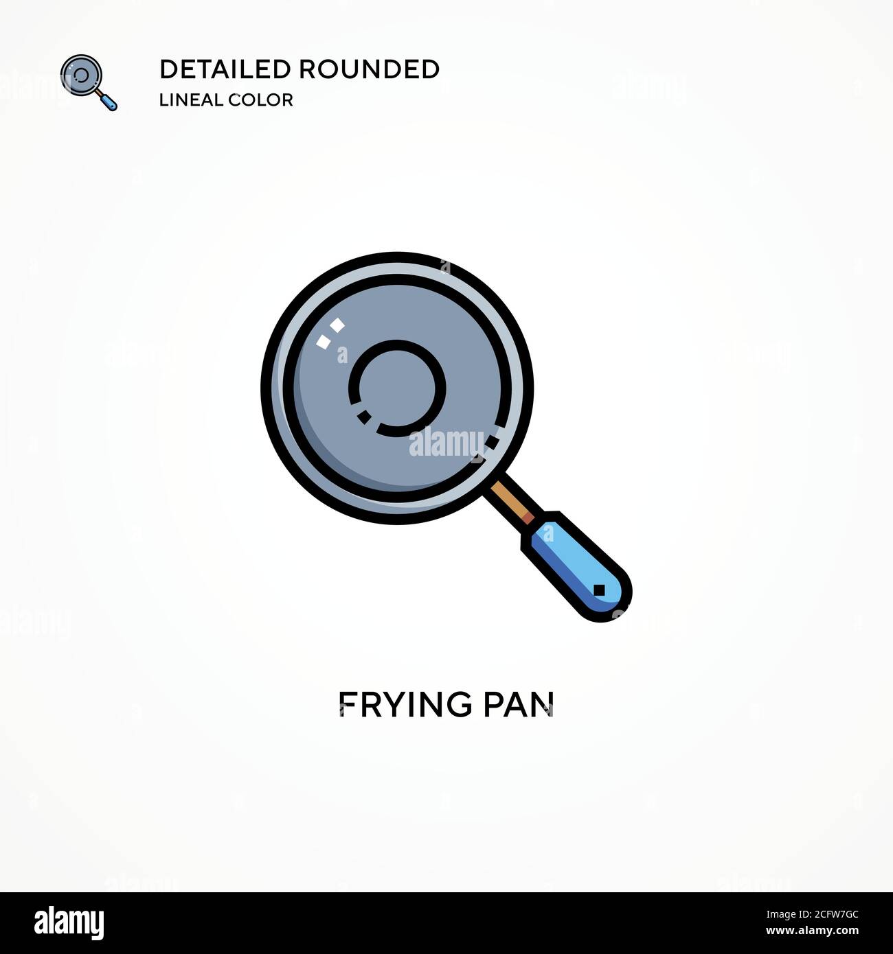 Frying pan vector icon. Modern vector illustration concepts. Easy to ...