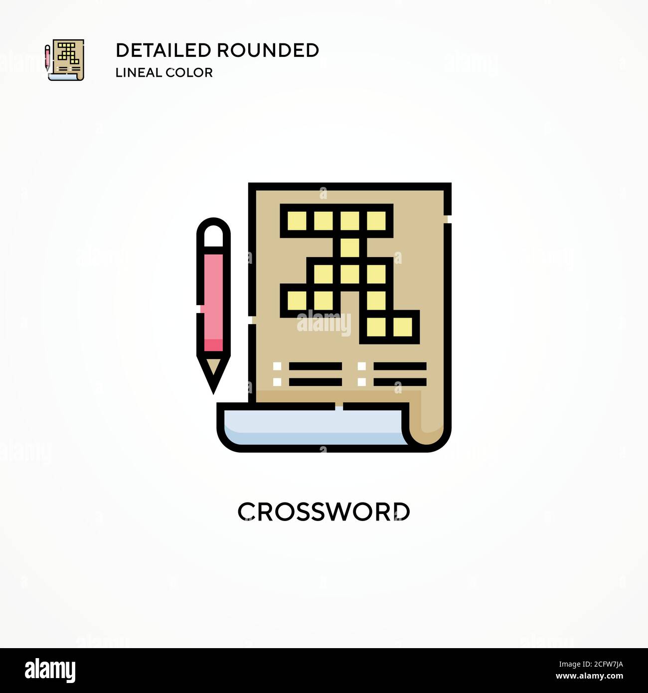 Crossword vector icon. Modern vector illustration concepts. Easy to ...