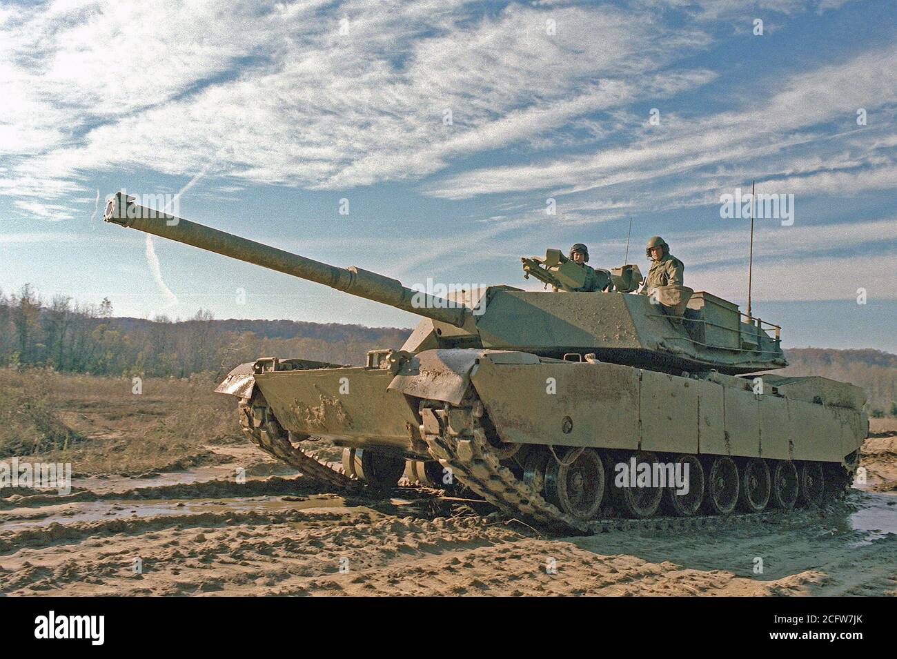 1979 - A left front view of the XM-1 Abrams tank, which will replace ...