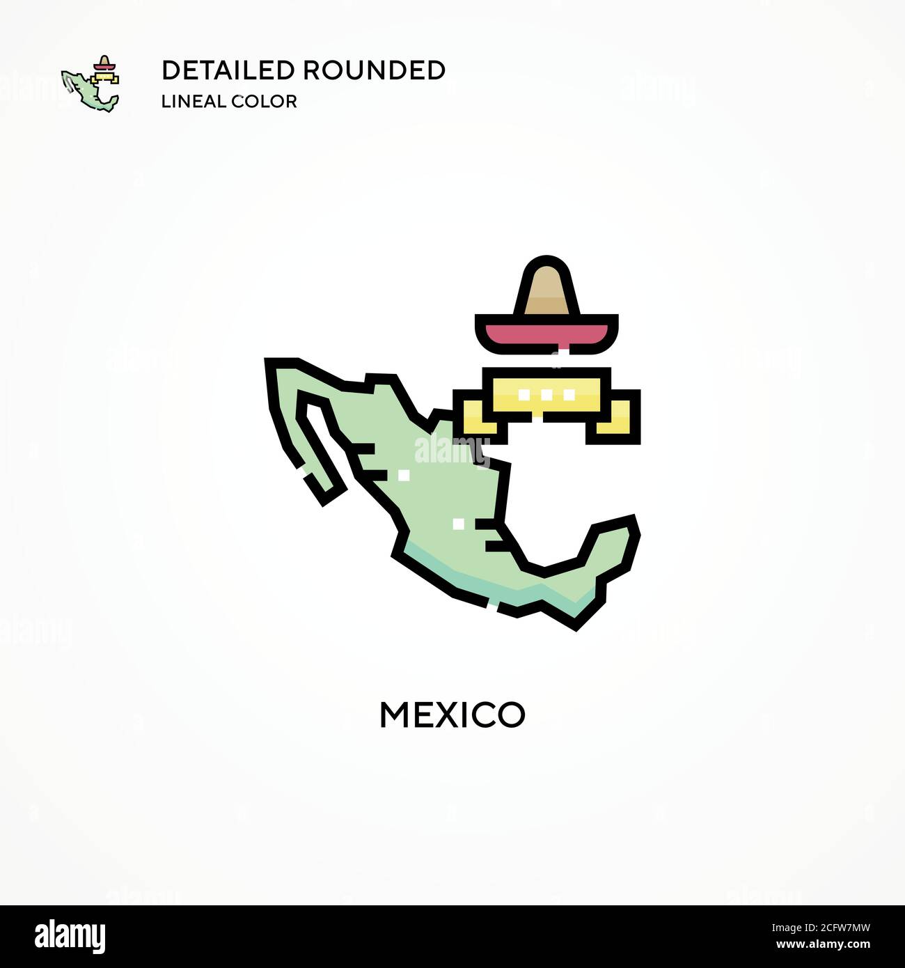 Mexico vector icon. Modern vector illustration concepts. Easy to edit ...