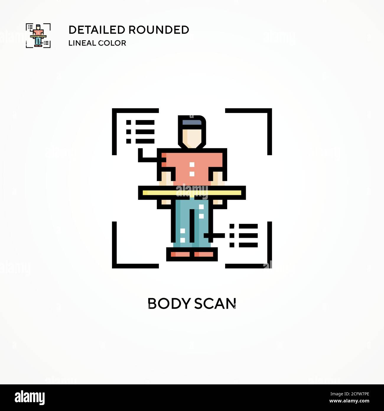 Body scan vector icon. Modern vector illustration concepts. Easy to ...