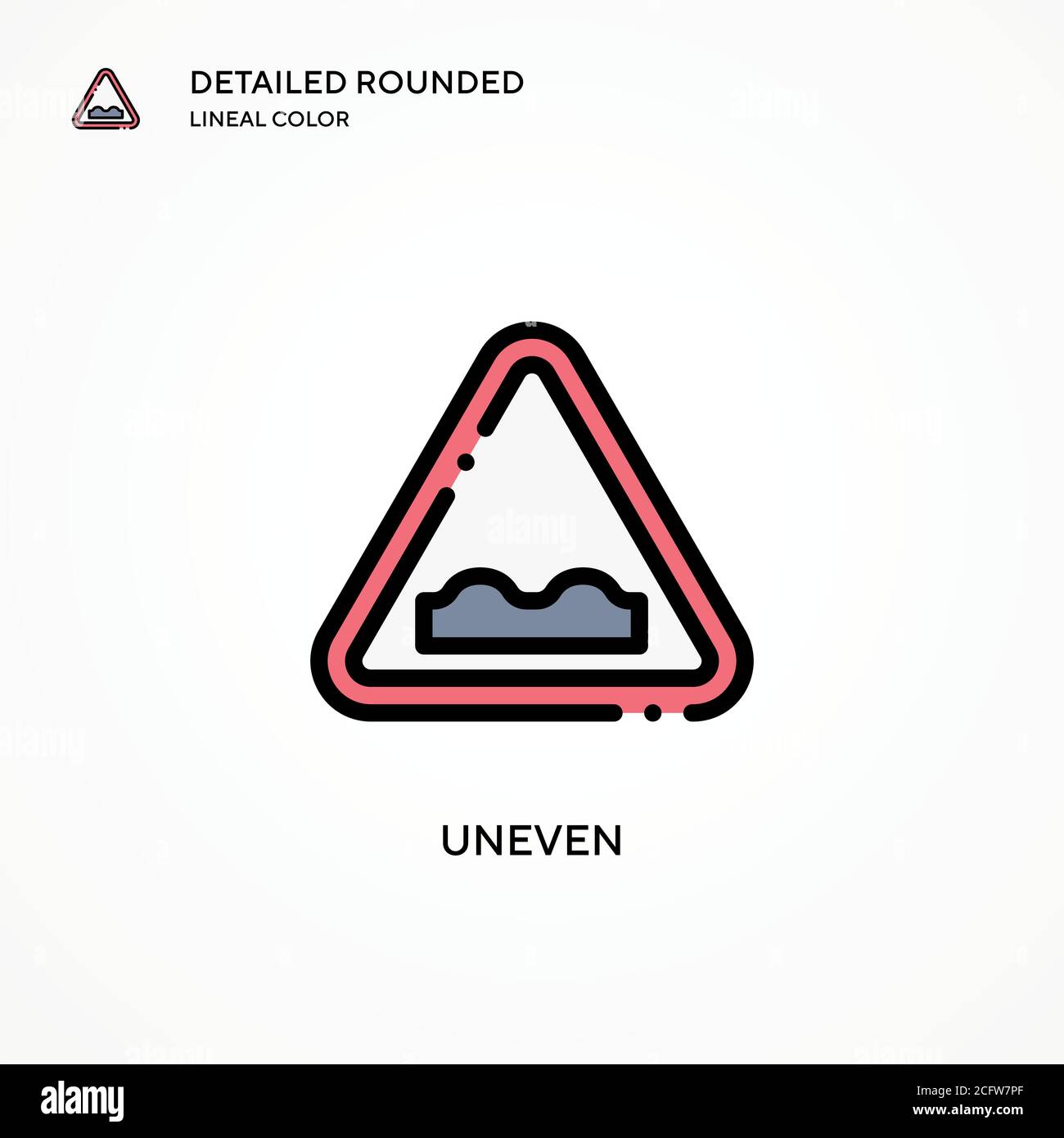 Uneven vector icon. Modern vector illustration concepts. Easy to edit ...