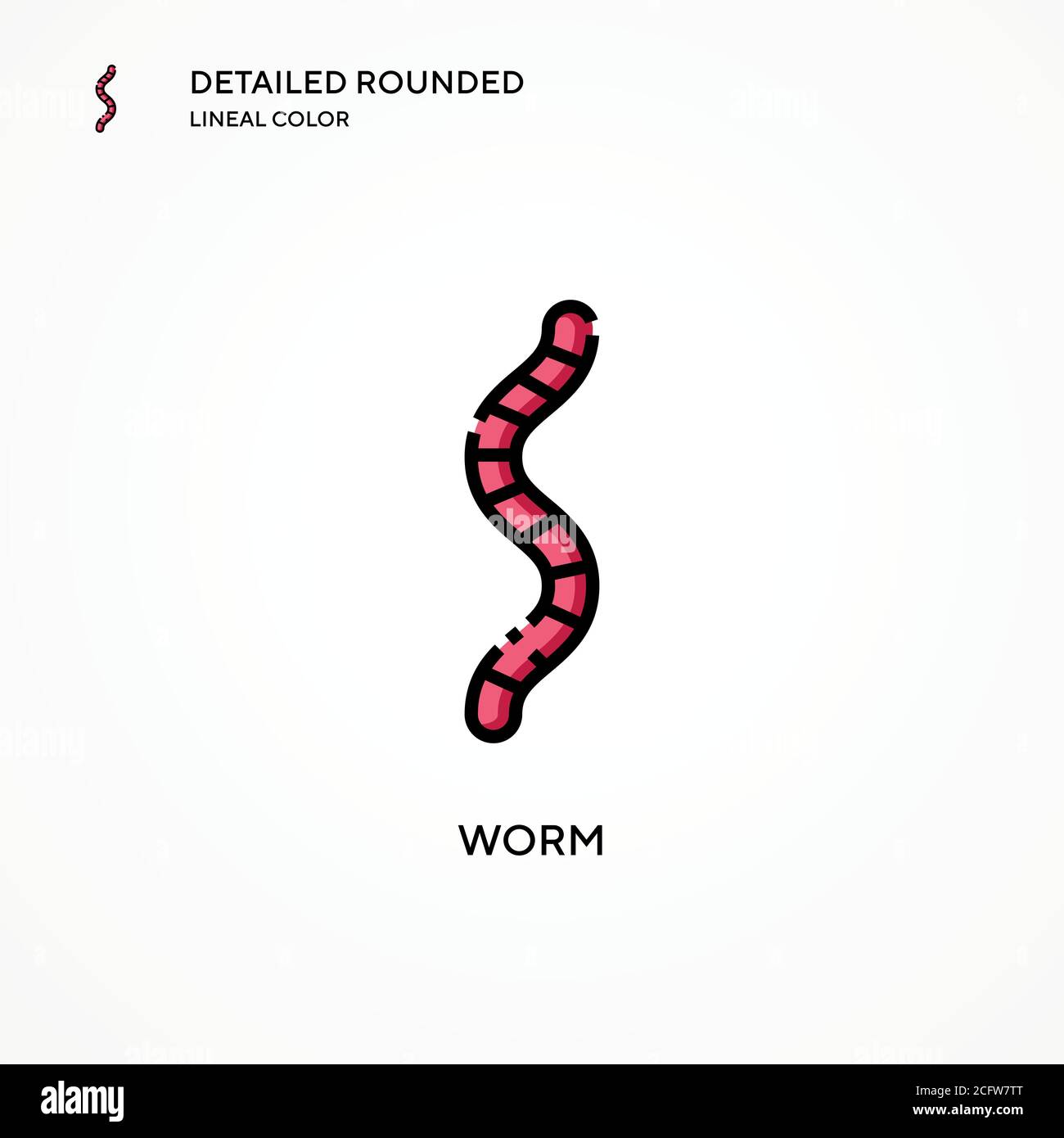 Worm vector icon. Modern vector illustration concepts. Easy to edit and ...