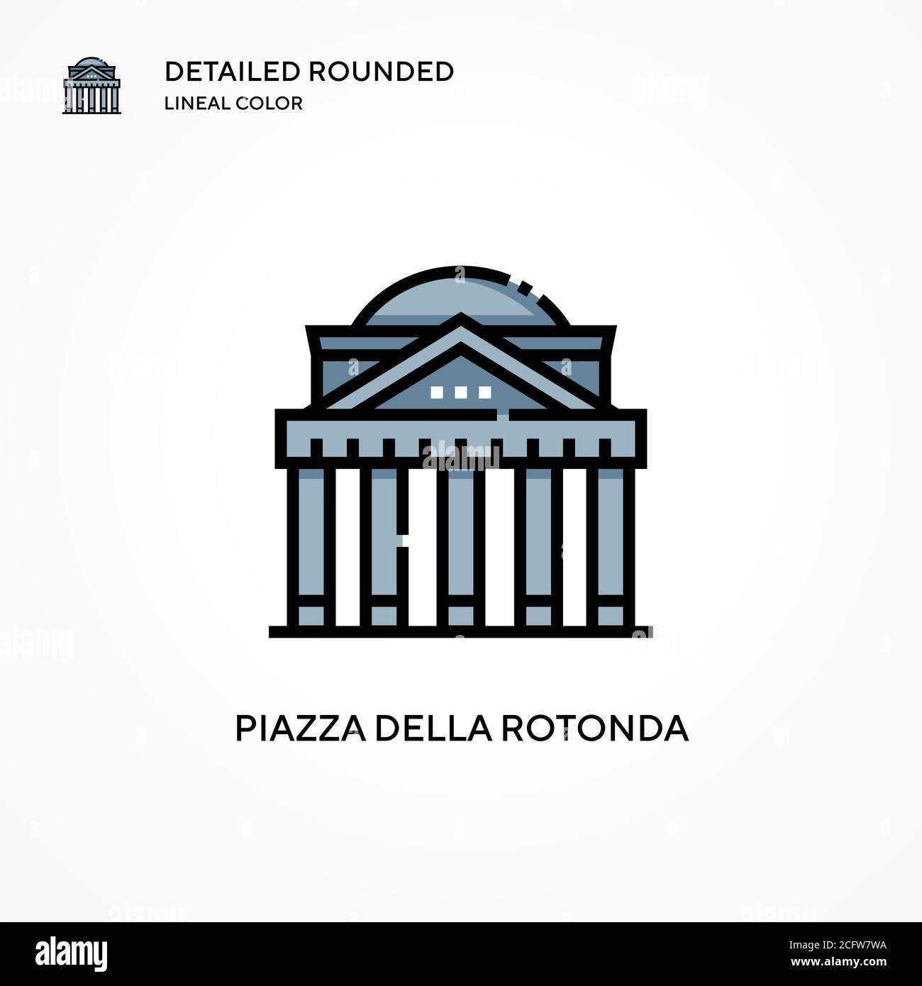 Piazza della rotonda vector icon. Modern vector illustration concepts ...