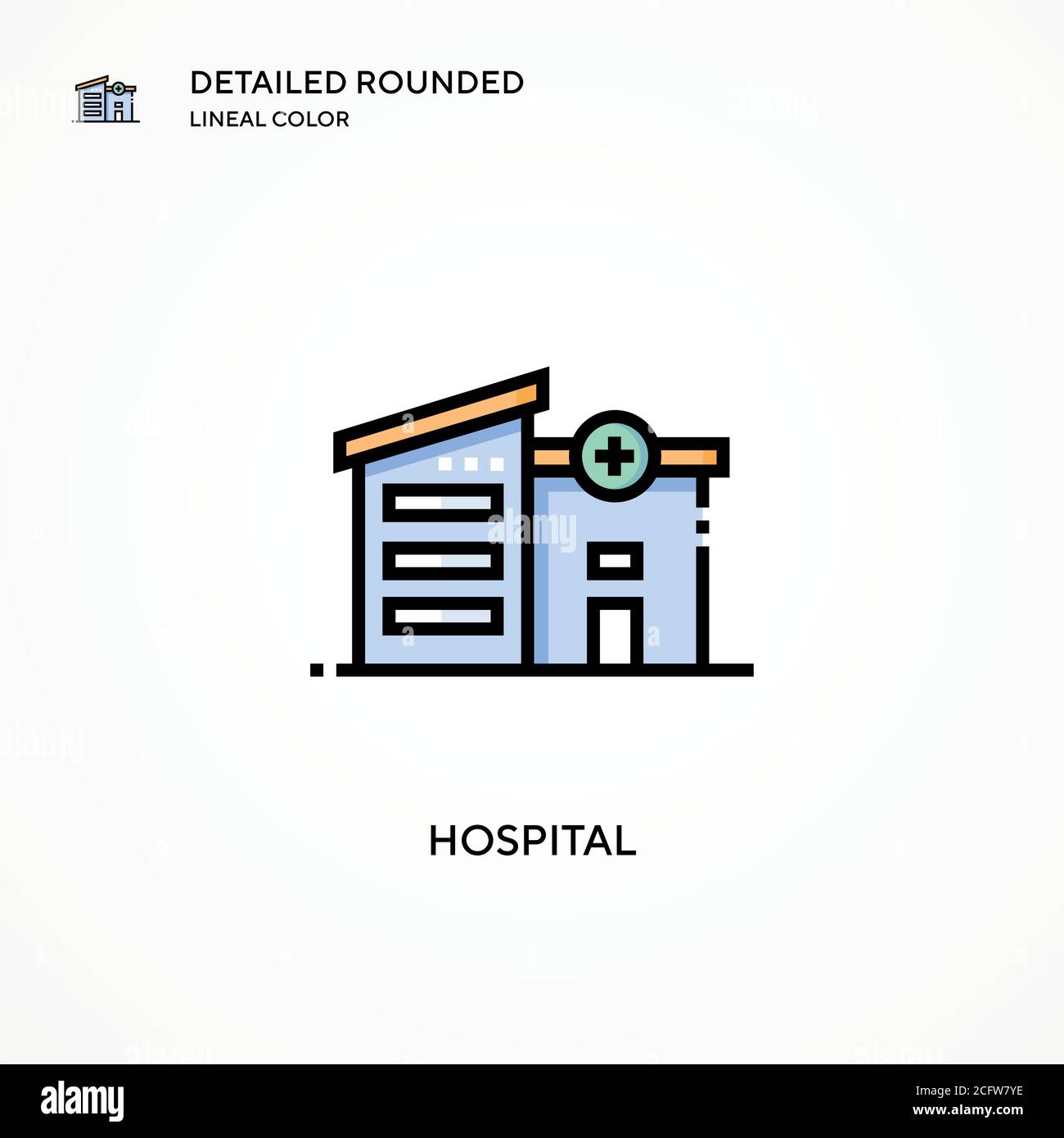 Hospital vector icon. Modern vector illustration concepts. Easy to edit ...