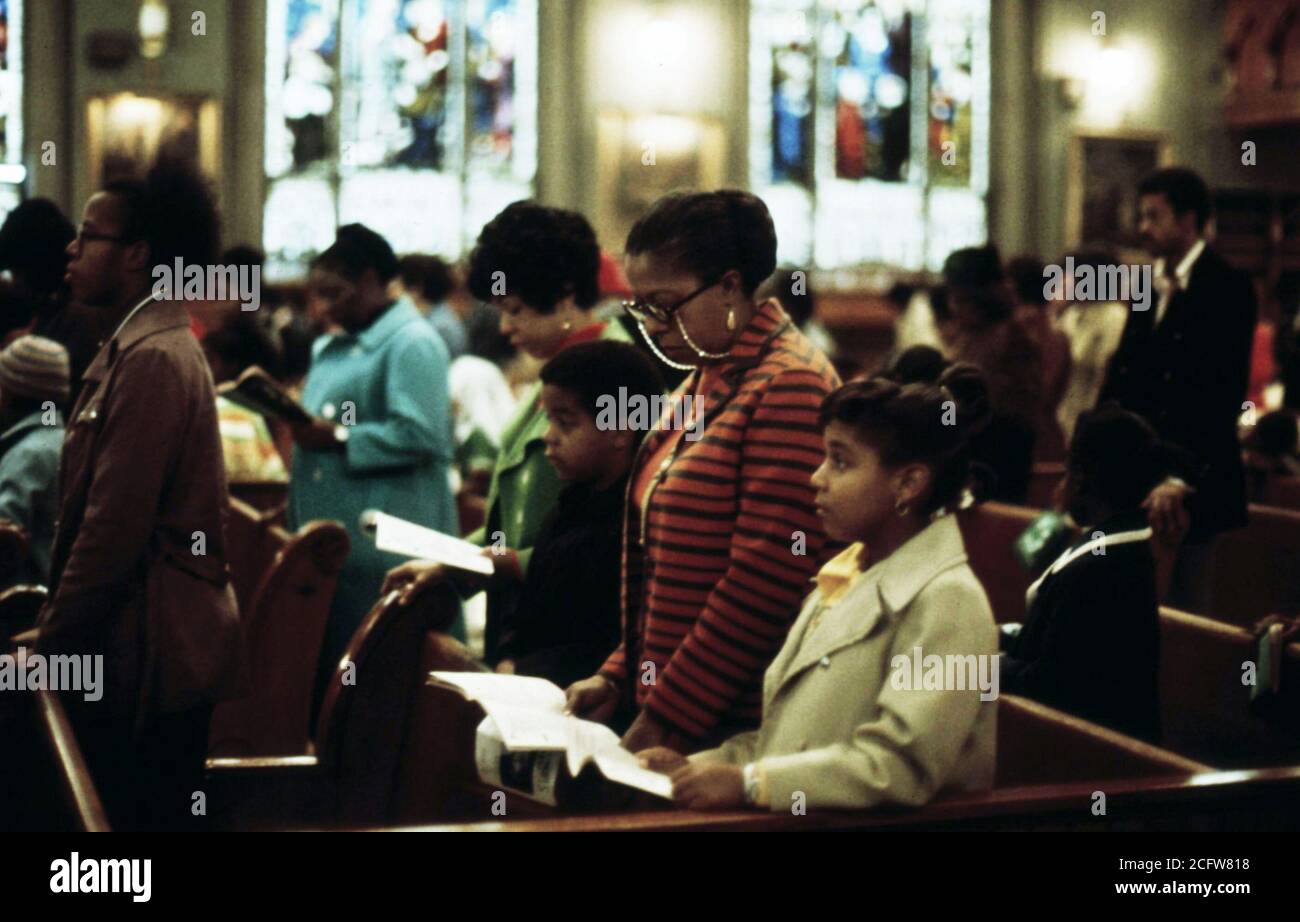 Worshippers At Holy Angel Catholic Church On Chicago's South Side. It ...