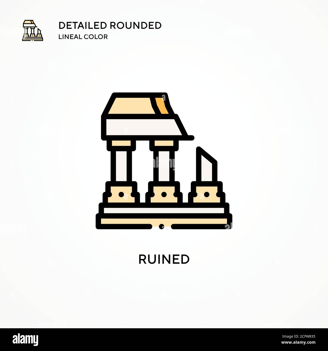 Ruined medieval house Stock Vector Images - Alamy